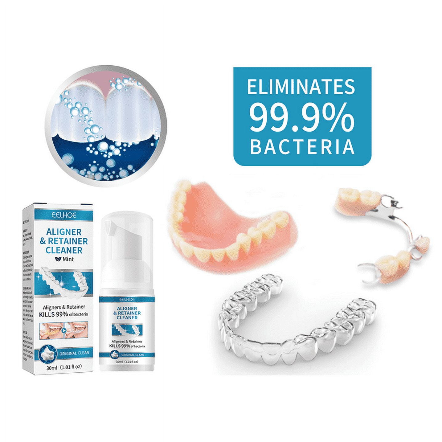 Mint Denture Cleaner Spray,Deeply Clean Dentures, Partials, Nightguards ...