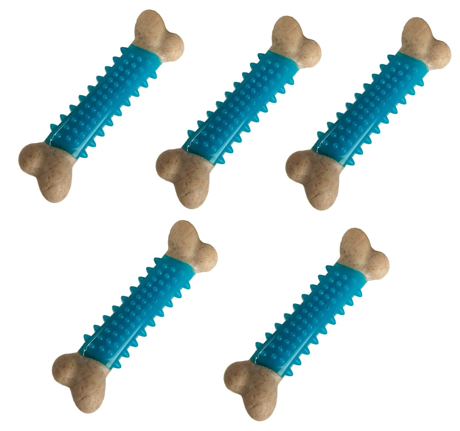 Mint Flavored Dog Bone Healthy Dental Chews with Gum Massaging Nubs ...