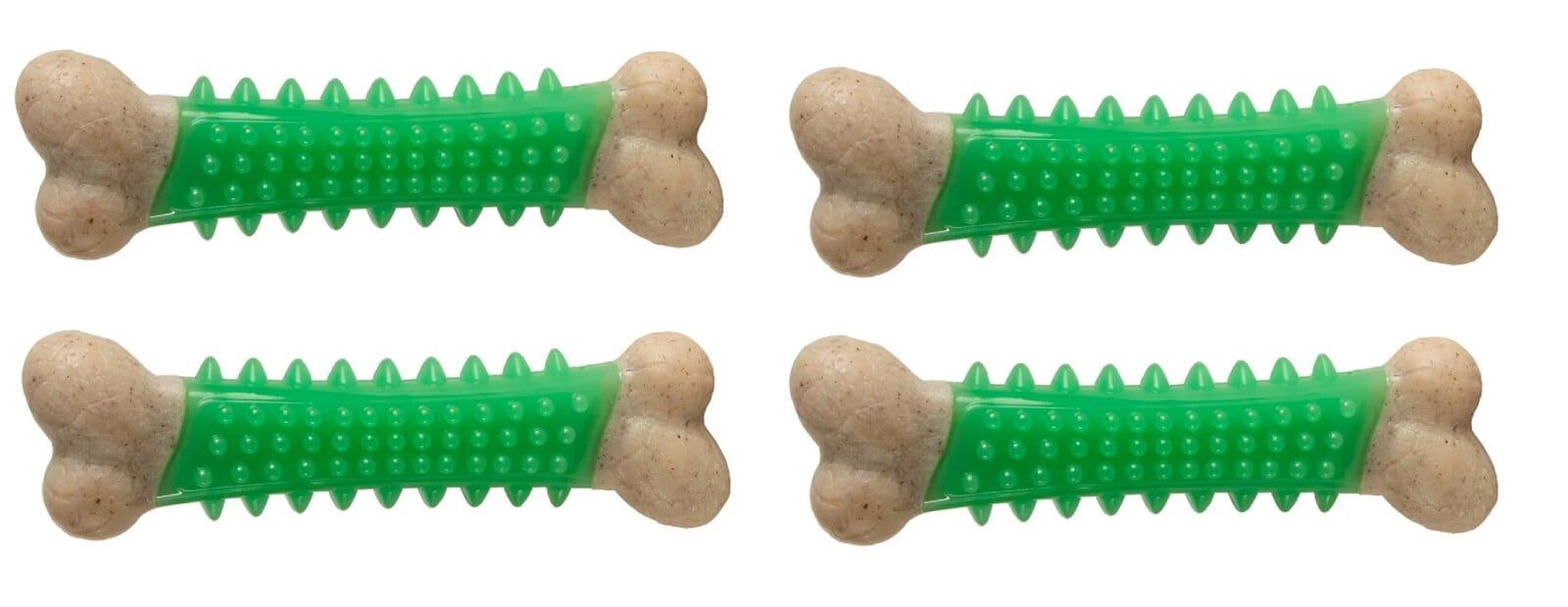 Mint Flavored Dog Bone Healthy Dental Chews with Gum Massaging Nubs ...