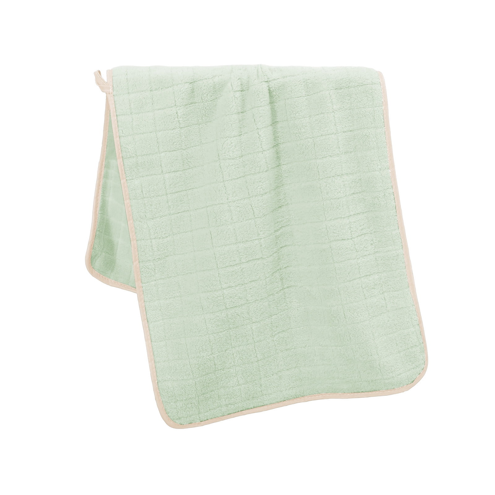 Mint Green Checkerboard Corals Fleece Quickly Drying Towel And Strong ...