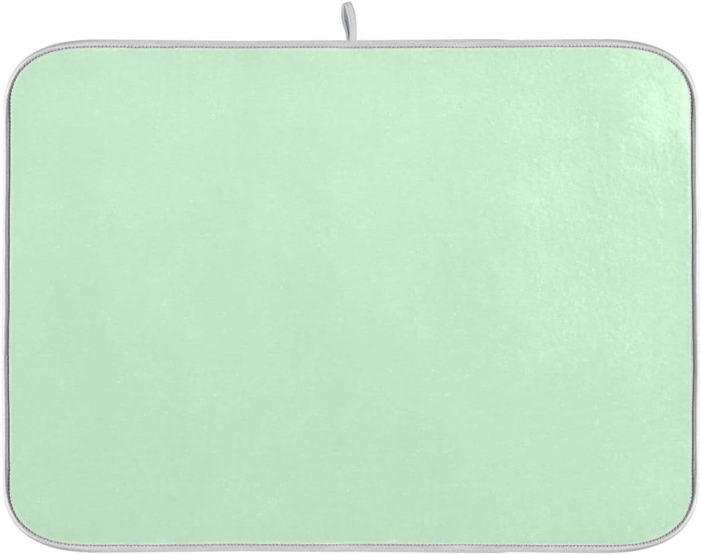 Mint Green Dish Drying Mat for Kitchen Counter Green Drying Mats Ultra ...