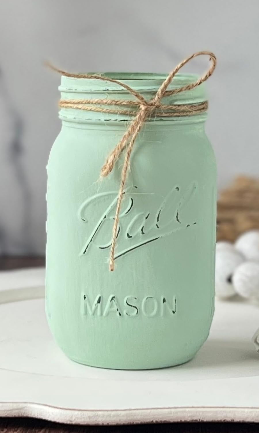 Mint Green Jar Centerpieces for Tables, Pint Jars for Centerpieces ...