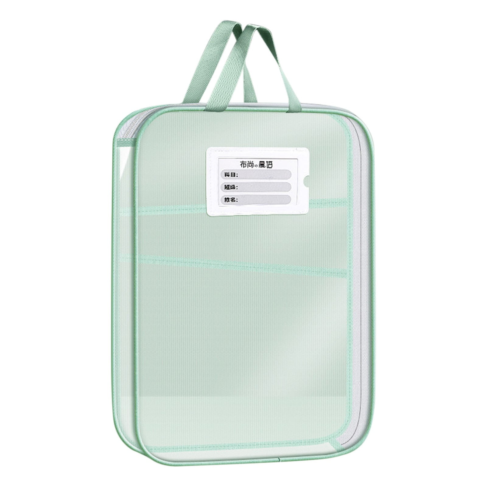 Mint Green L-Shaped Subject Bag Mesh File Organizer With 3-Layer ...