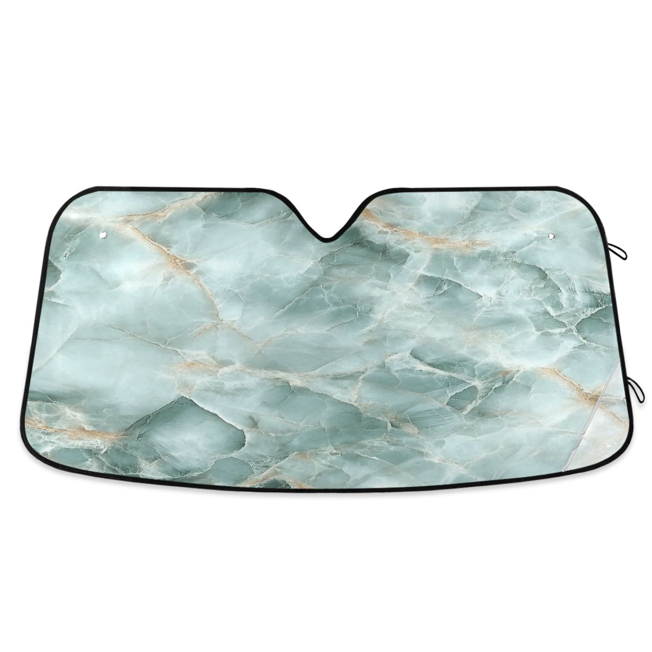 Mint Green Marble Car Windshield Sun Shade Foldable Car Front Window ...