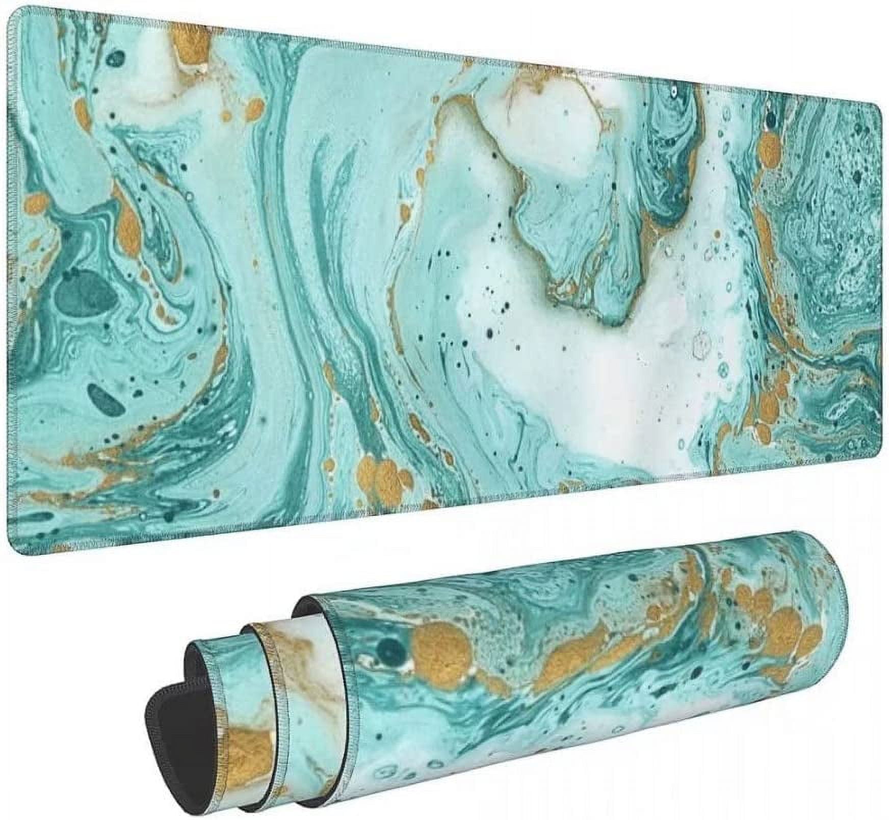 Mint Green Mouse Pad 31.5x11.8 Inch XL Extended Non-Slip Rubber Base ...