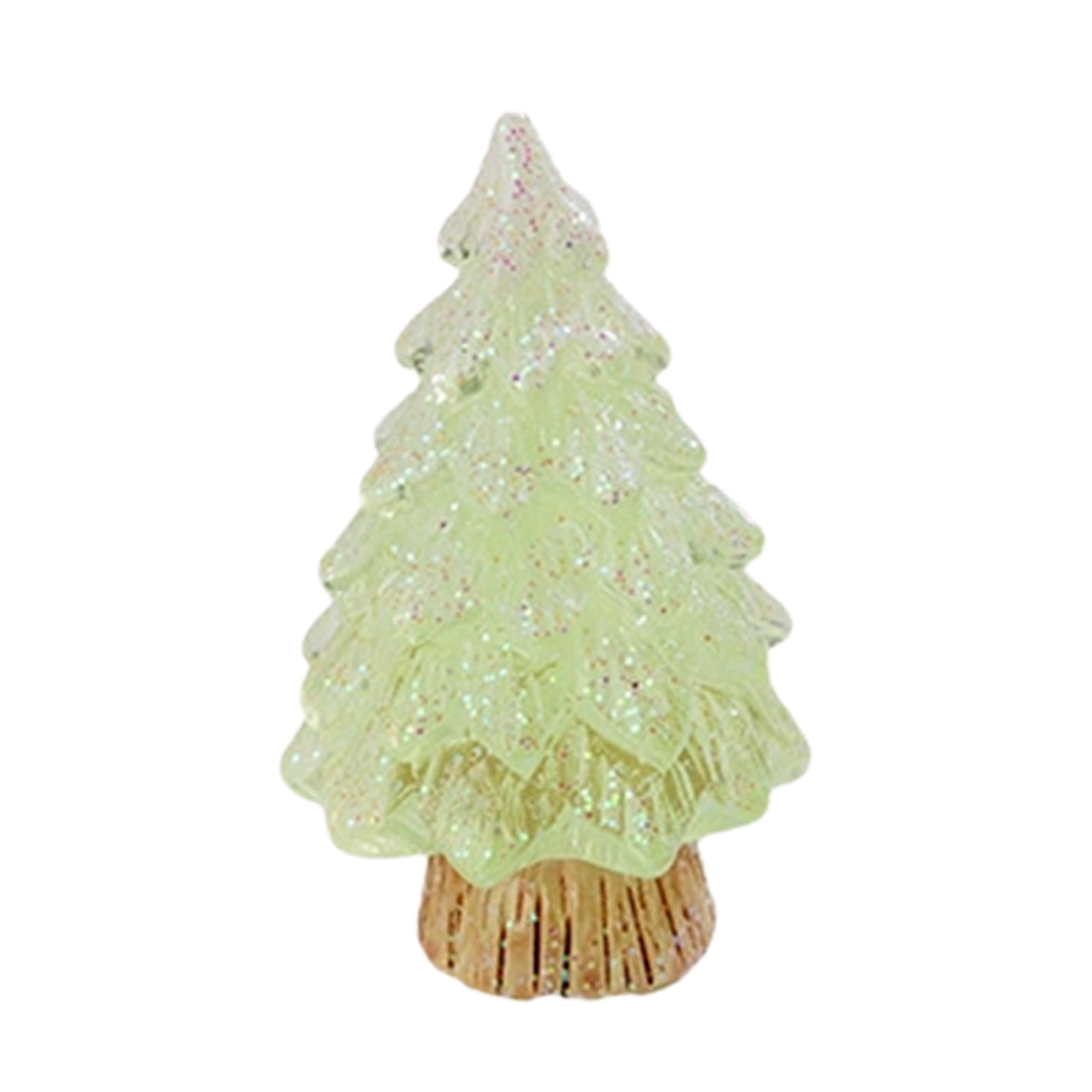 Mint Green Resin Made Luminous Christmas Trees With Assorted Colors And ...