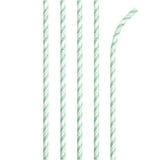 Mint Green Striped Paper Straws, 24pk - Walmart.com