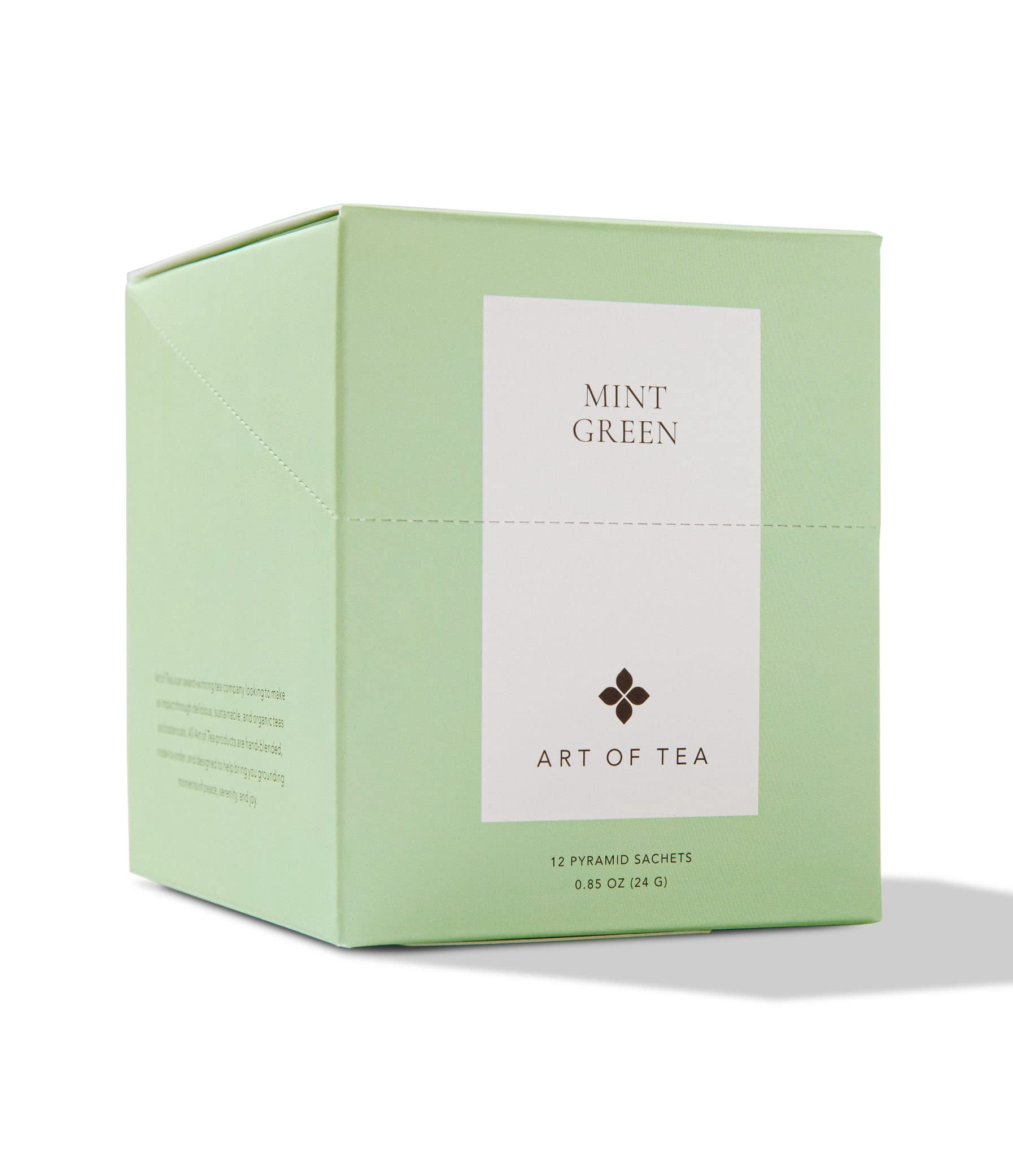 | Mint Green Tea | 12 Count Pyramid Tea Bag Sachets - Walmart.com