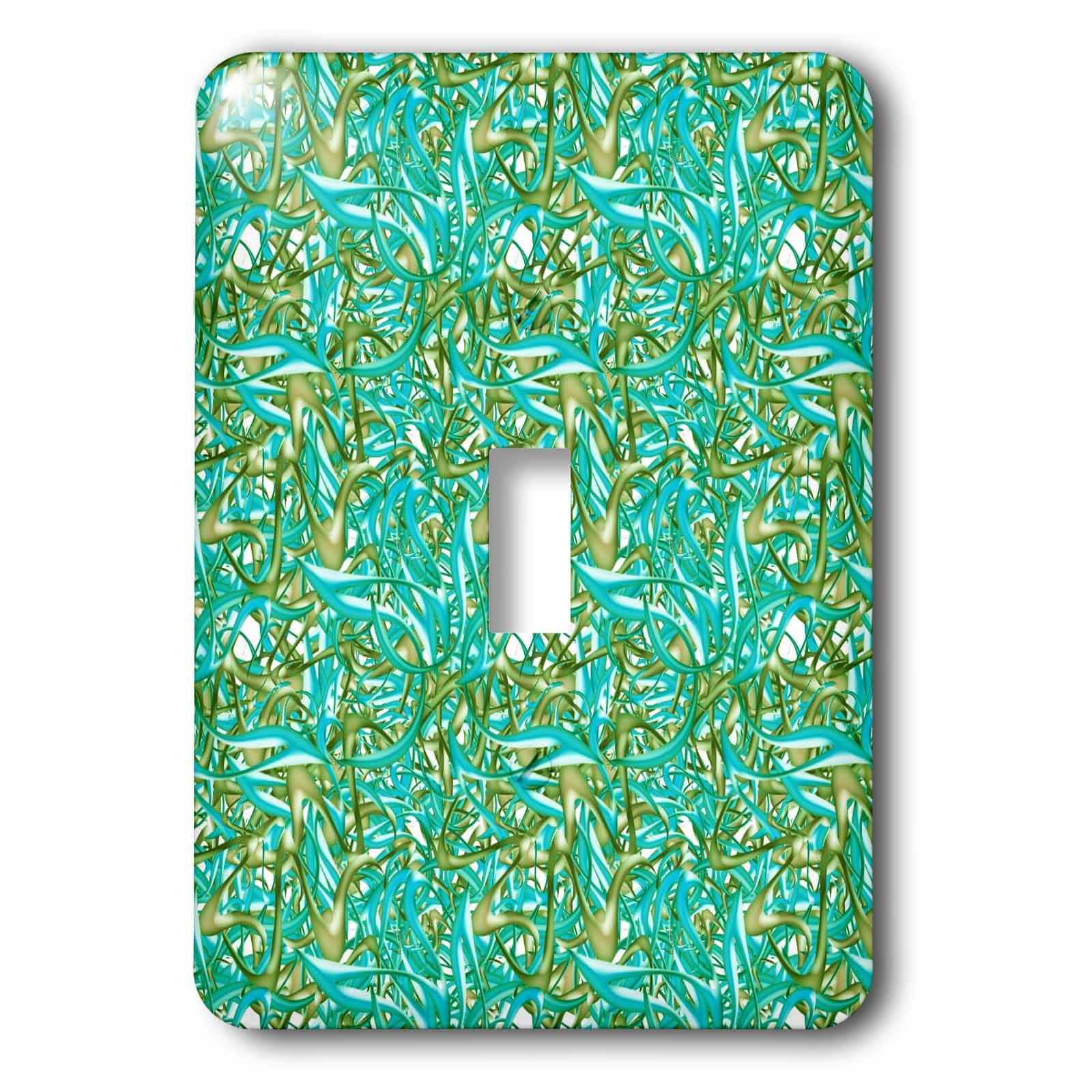 3dRose, Mint Green and Olive Green Plastic Effect Curls Pattern, single ...