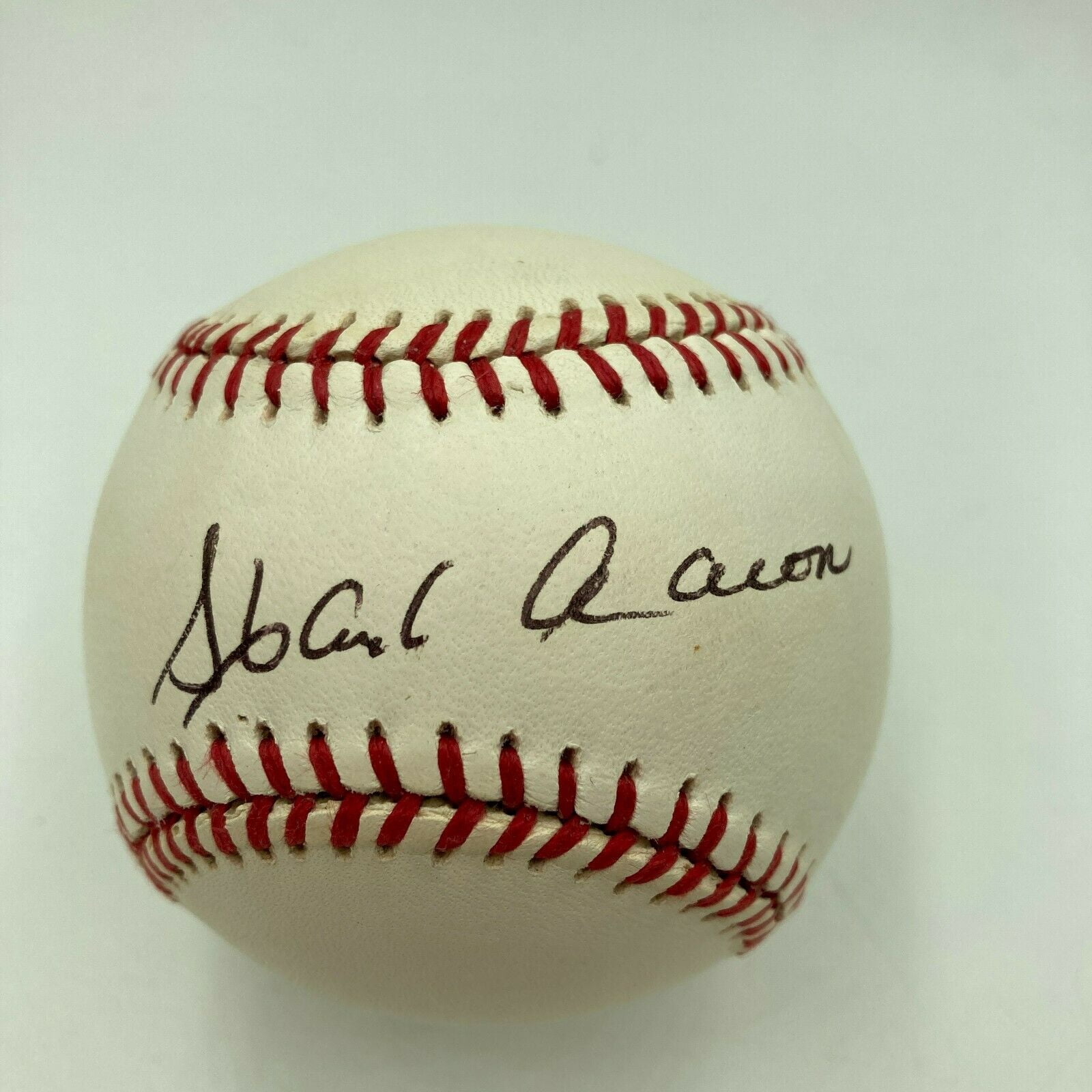 Mint Hank Aaron Signed Official National League Baseball PSA DNA COA ...