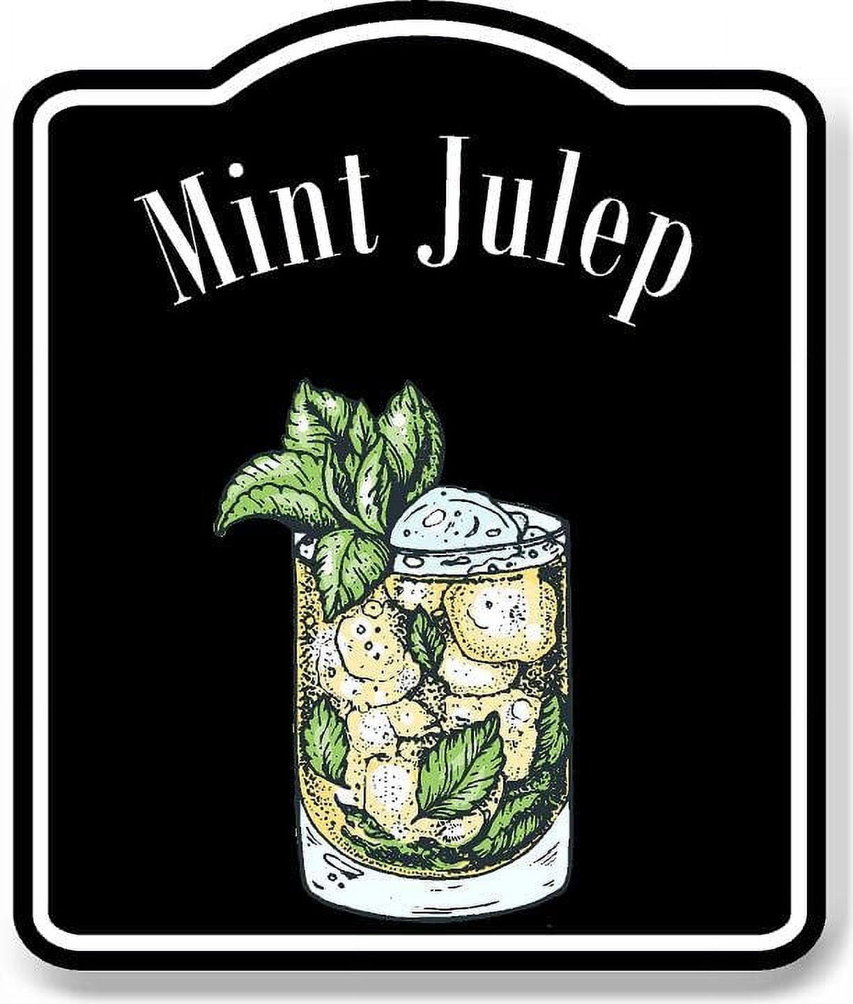 Mint Julep Cocktail Bar Sign BLACK Aluminum Composite Sign - Walmart.com
