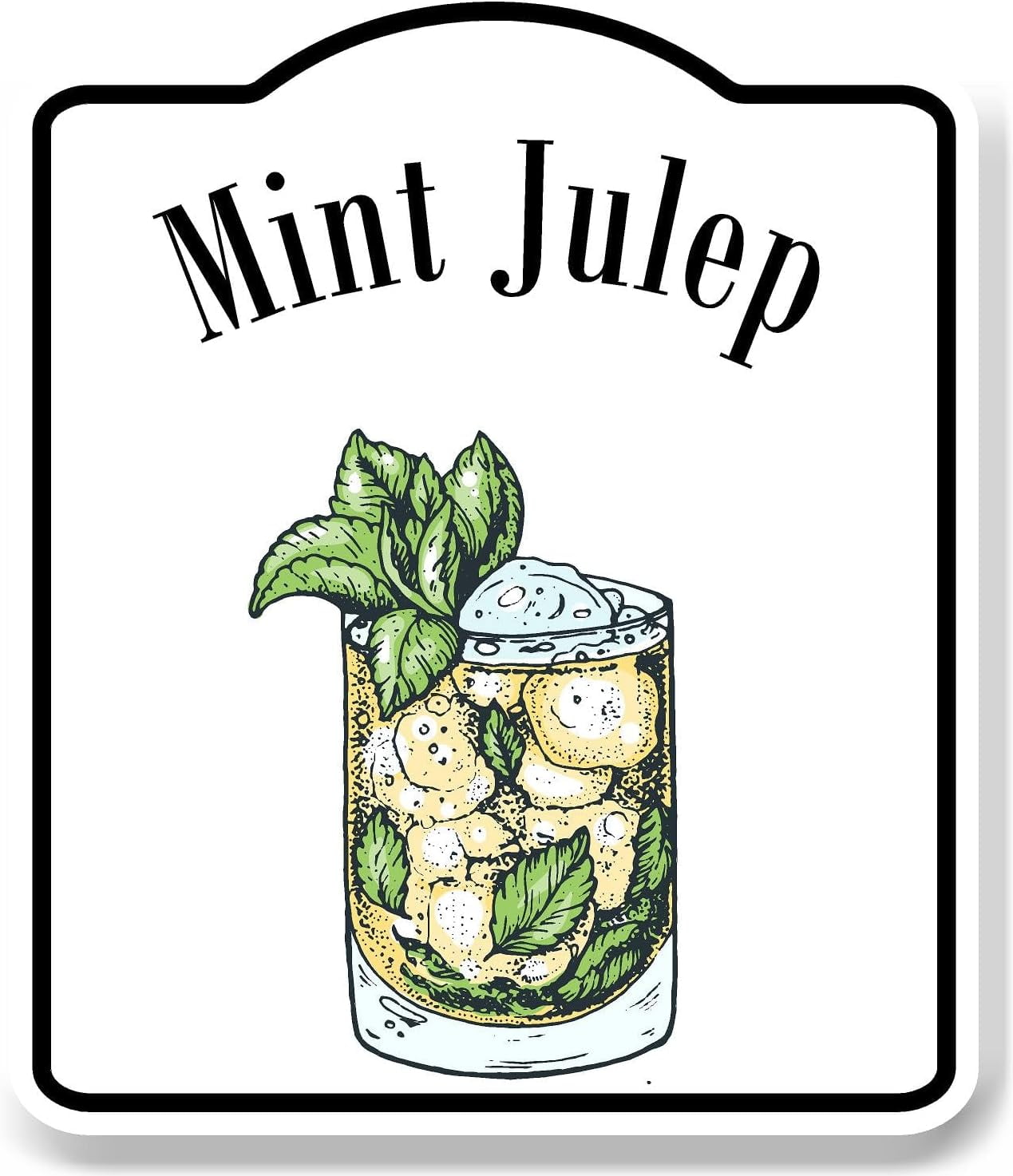 Mint Julep Cocktail Bar Sign WB Aluminum Composite Sign - Walmart.com