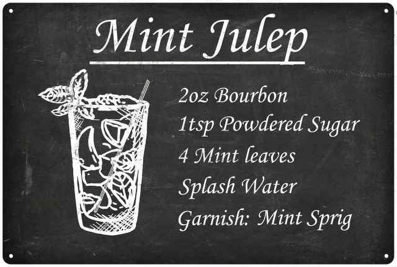 Chico Creek Signs Mint Julep Metal Ingredients Sign - Walmart.com