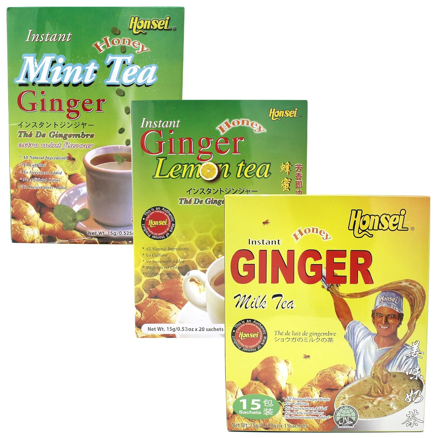 Mint Lemon Tea or Milk Tea Set 20 Sachets Each Flavor Total 60 Sachets ...