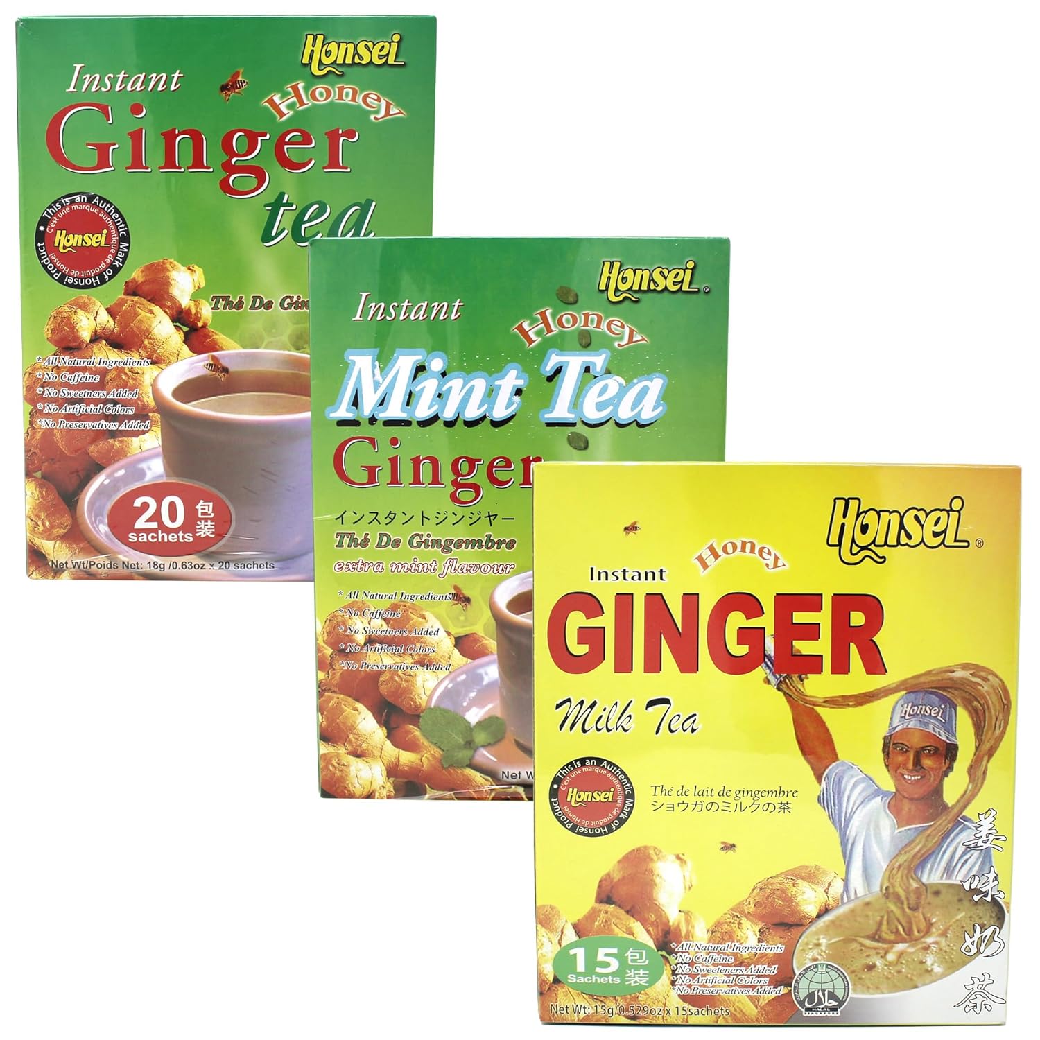 Mint Lemon Tea or Milk Tea Set 20 Sachets Each Flavor Total 60 Sachets ...