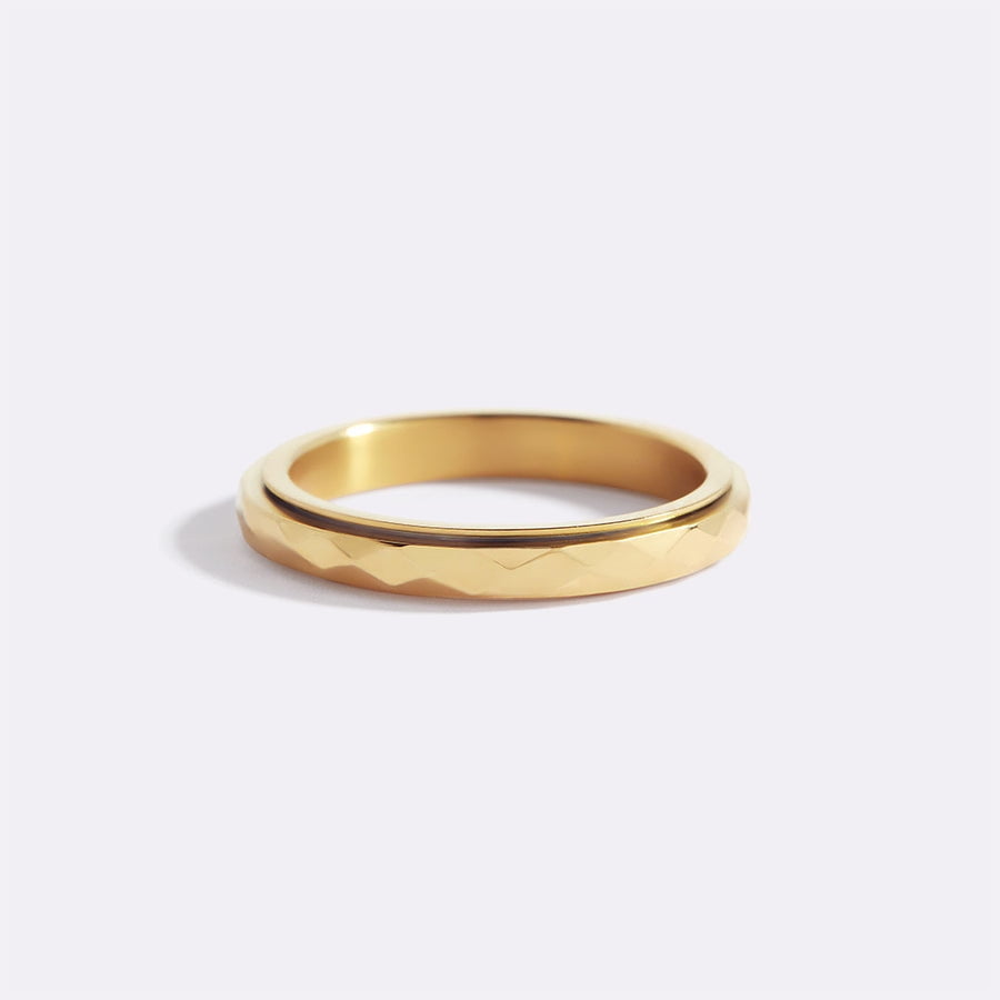Mint & Lily Dainty Hammered Band Spinning Fidget Ring - Walmart.com