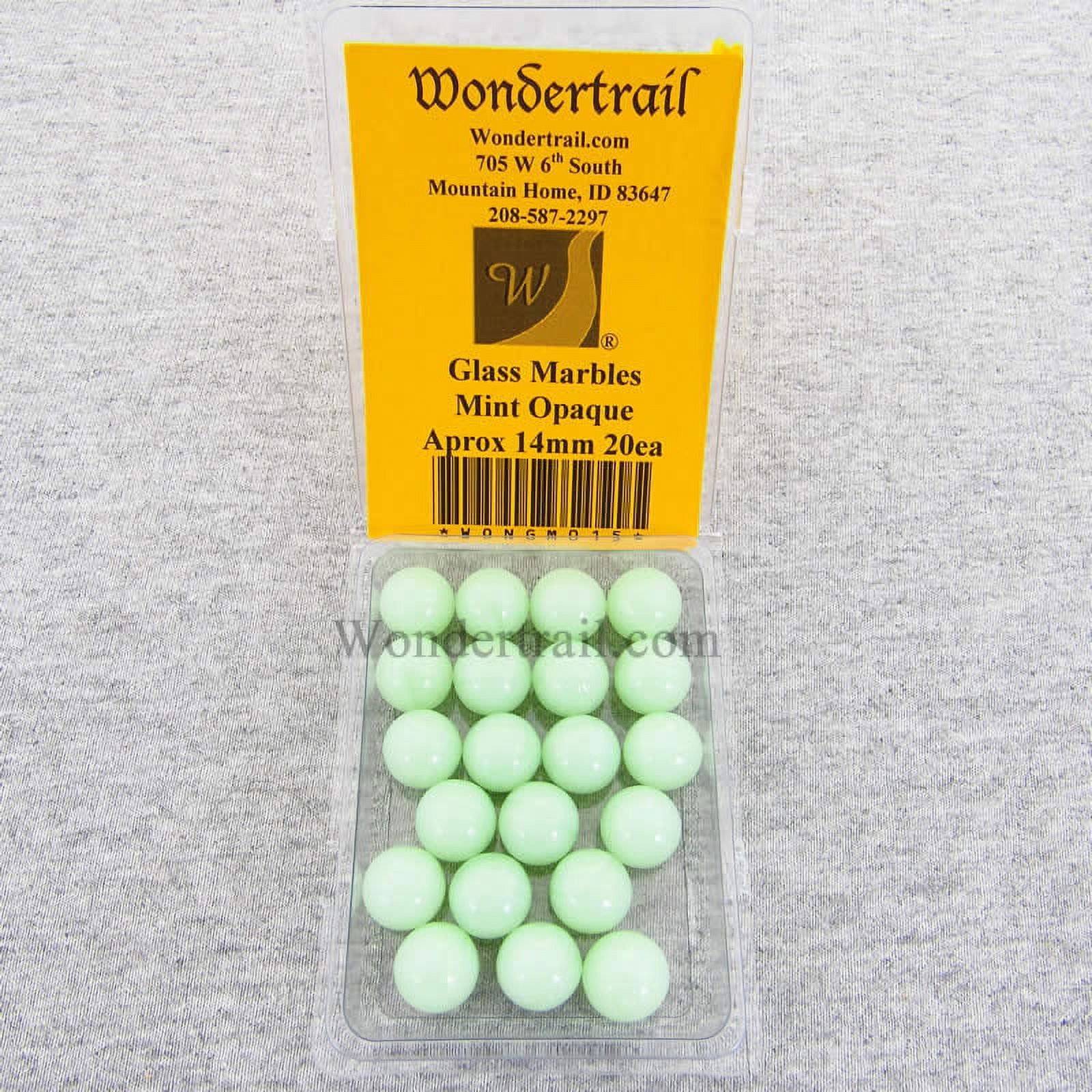 Mint Opaque 14mm Glass Marbles Pack of 20 Wondertrail - Walmart.com