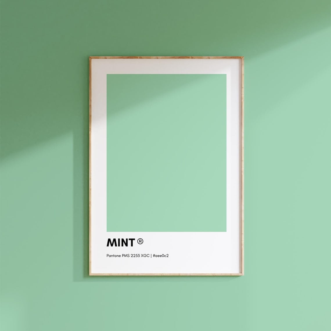 Mint Pantone Print Poster, Green Pantone Poster Print, Pantone Wall Art ...