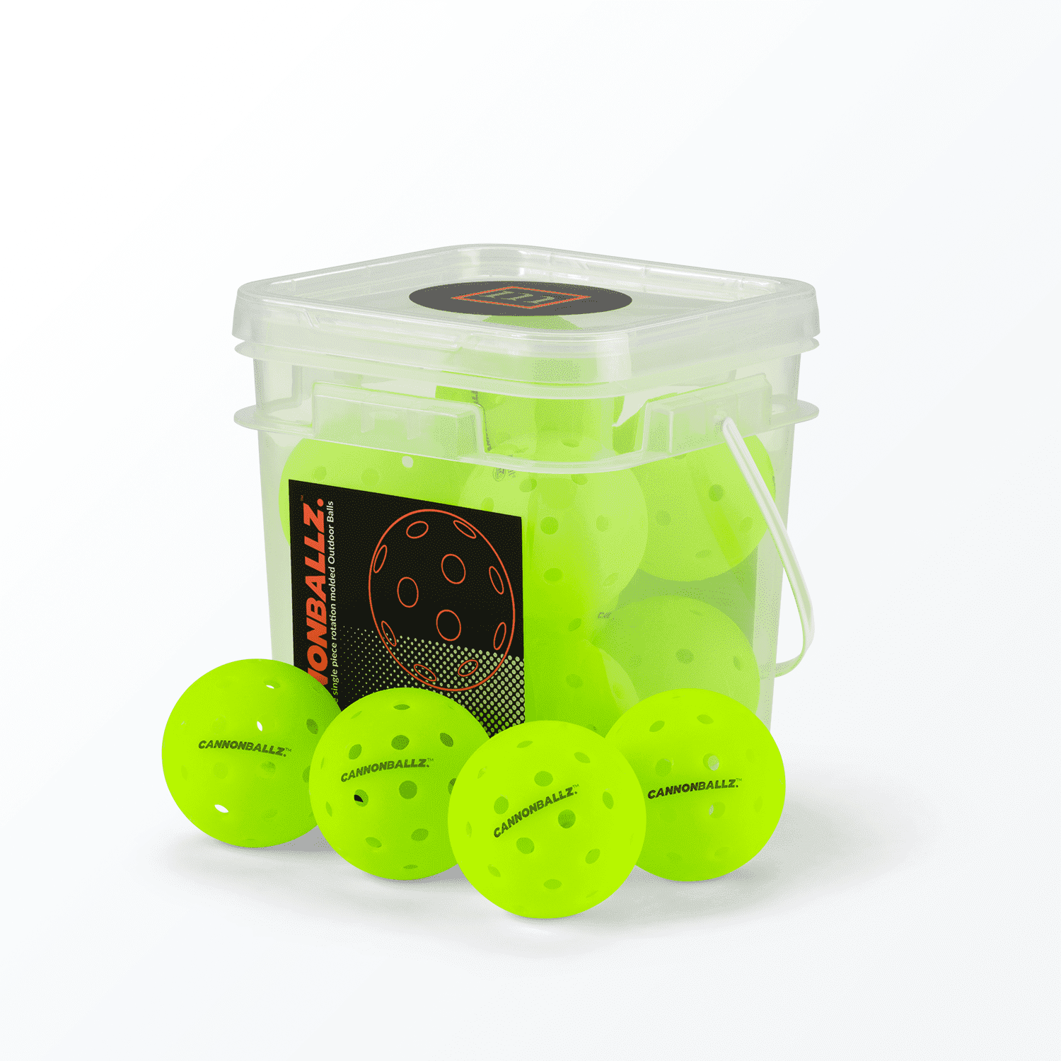 Mint Sport Cannonballz Outdoor Pickleball Balls – Durable 40 Hole ...