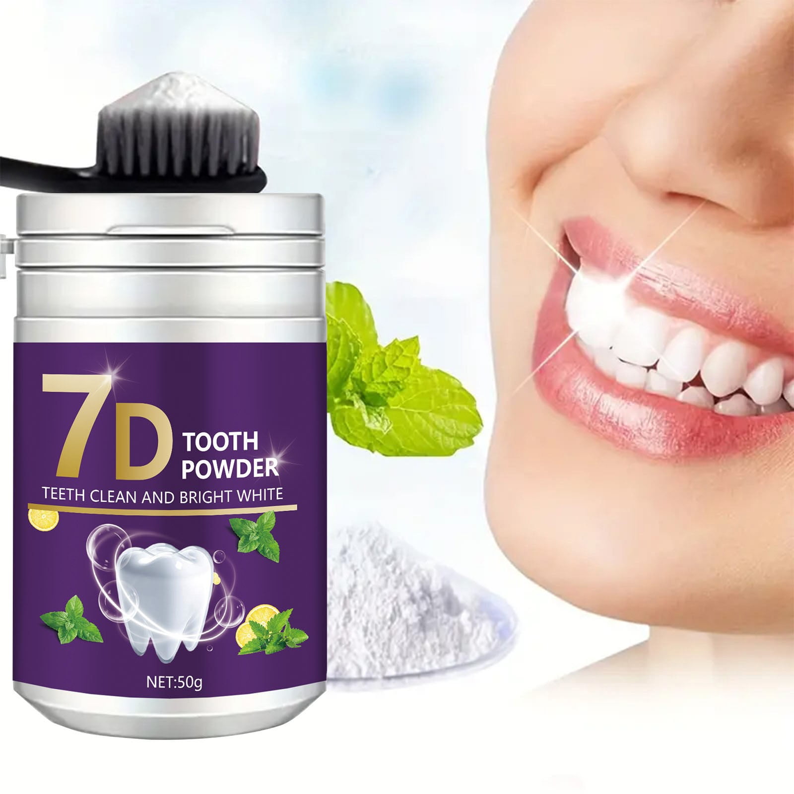 Mint Tooth Powder | Teeth Whitening & Stain Removal Formula – Gentle ...