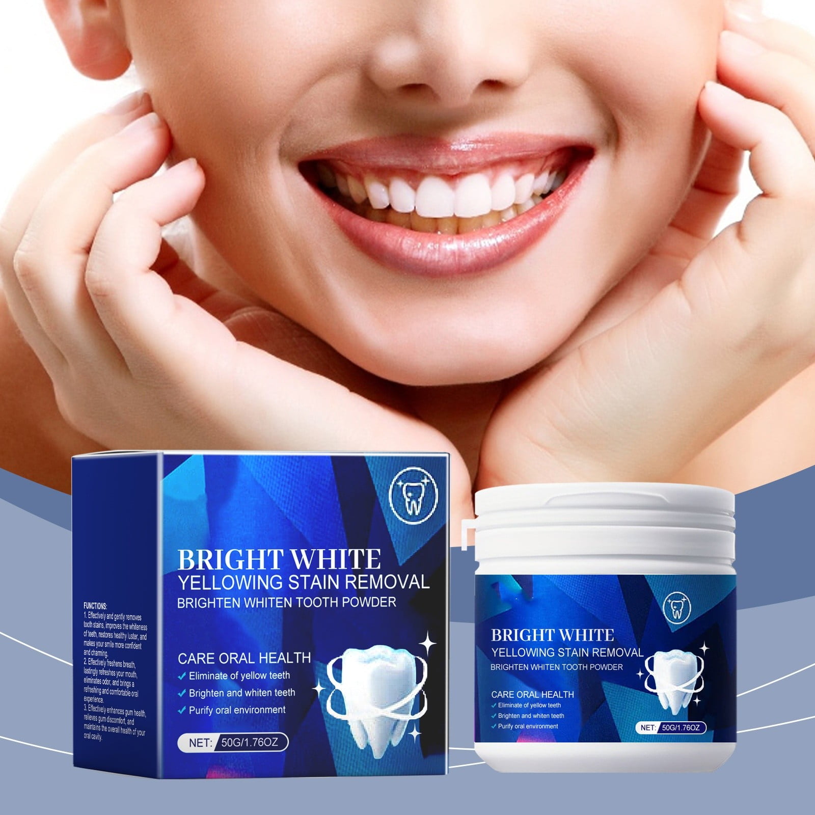 Mint Tooth Powder with Mild Ingredients for Fresh Cleaning of Teeth ...