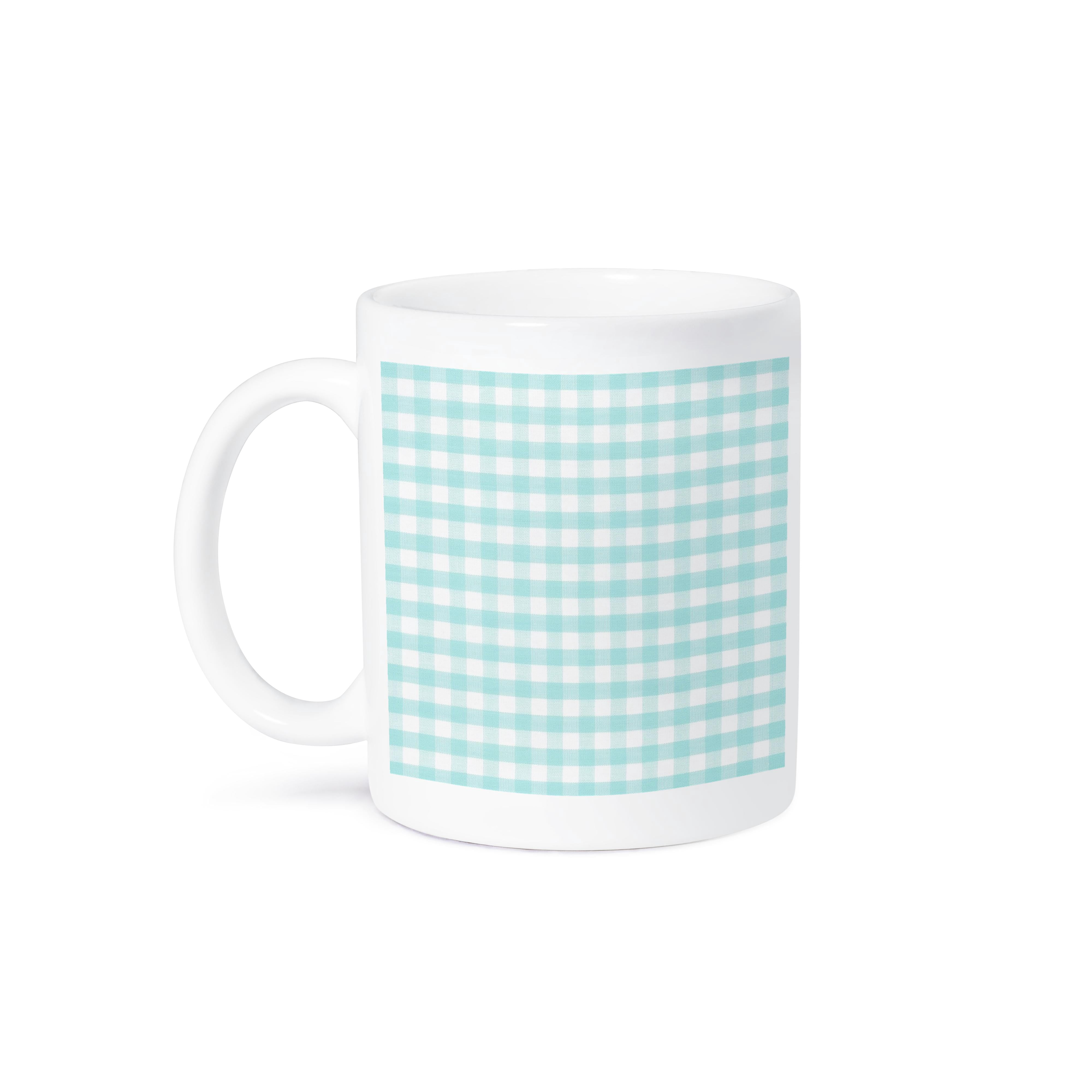 3dRose, Mint blue and white Gingham pattern - light aqua teal turquoise ...