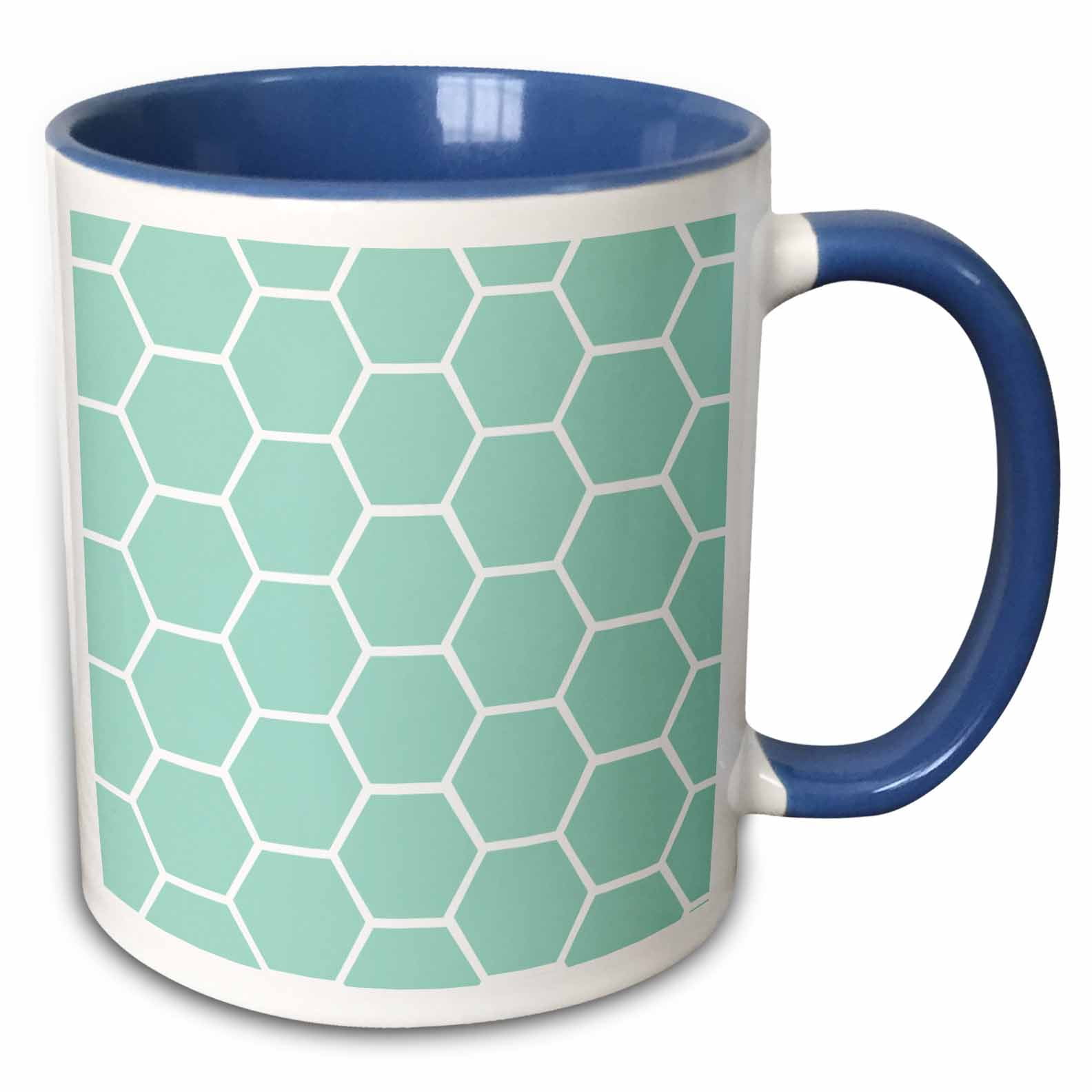 Mint honeycomb pattern - pastel aqua blue hexagons - light teal turquoise bee hive hexagonal ...
