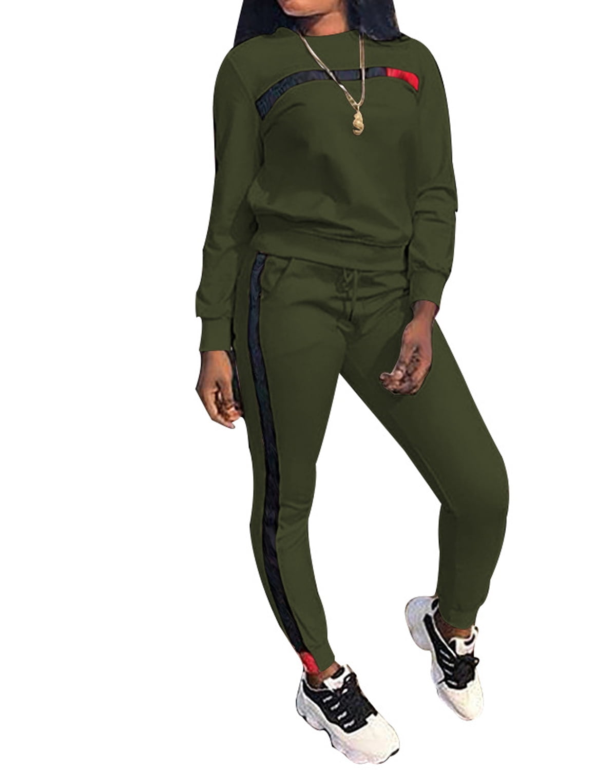 Mint Limit Women's Athletic Outfit Sets, Slim Fit Pullover & Jogging ...