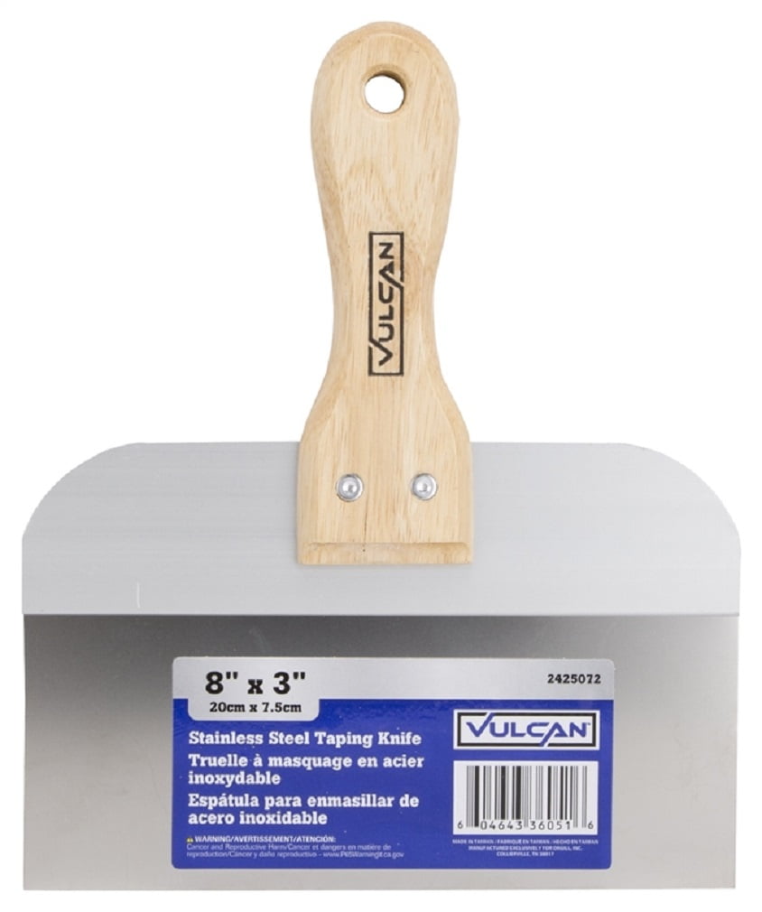 Vulcan 36051 Drywall Taping Knife, 8", Stainless Steel - Walmart.com