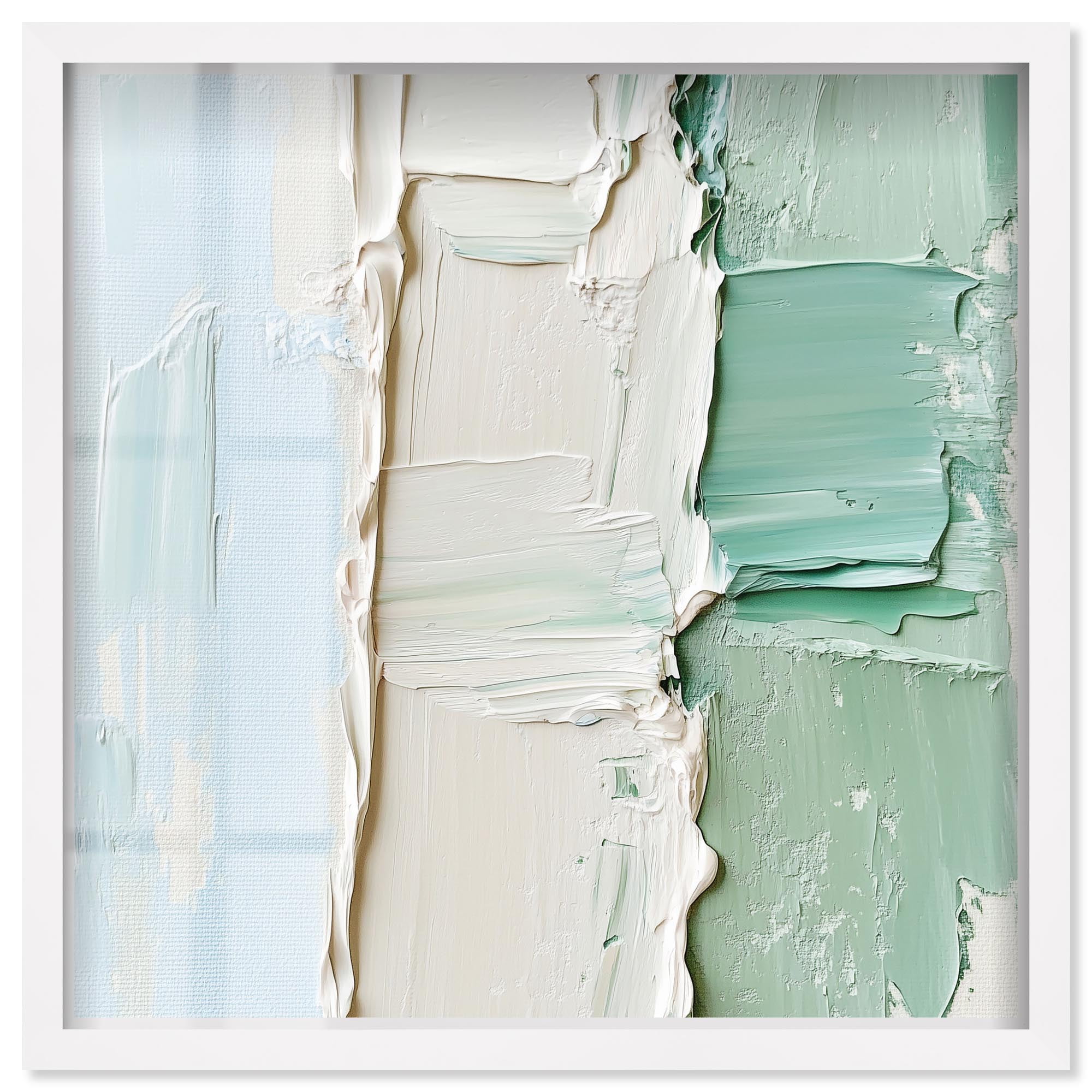 Minted Horizon I Shadowbox Print Mint Abstract Art by Art Remedy, White ...
