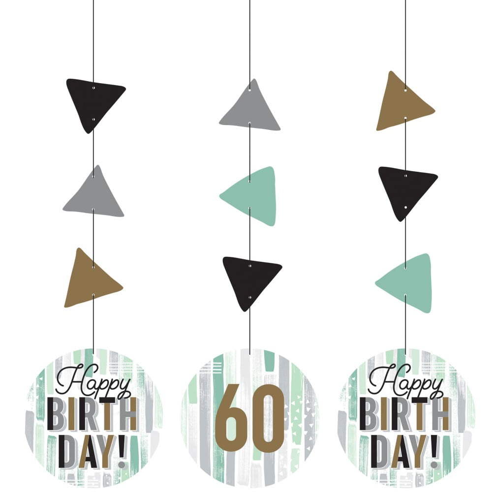Minted Milestone Birthday Hanging Cutout Decorations with Age Number ...