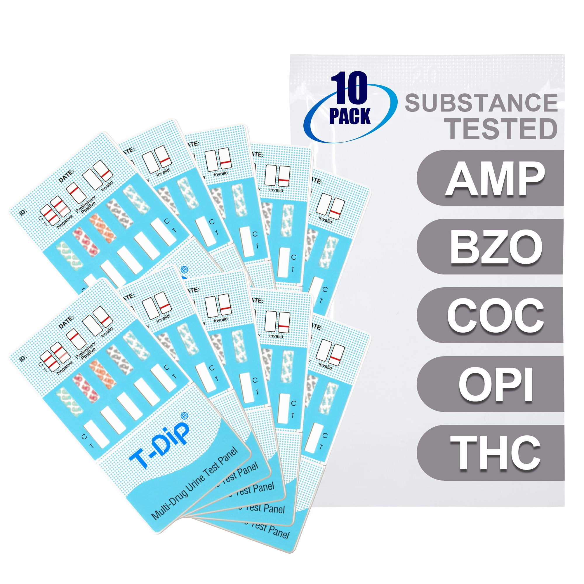Mintegrity [10pk] - 5-Panel Dip Card Instant Urine Drug Test - (AMP/BZO ...