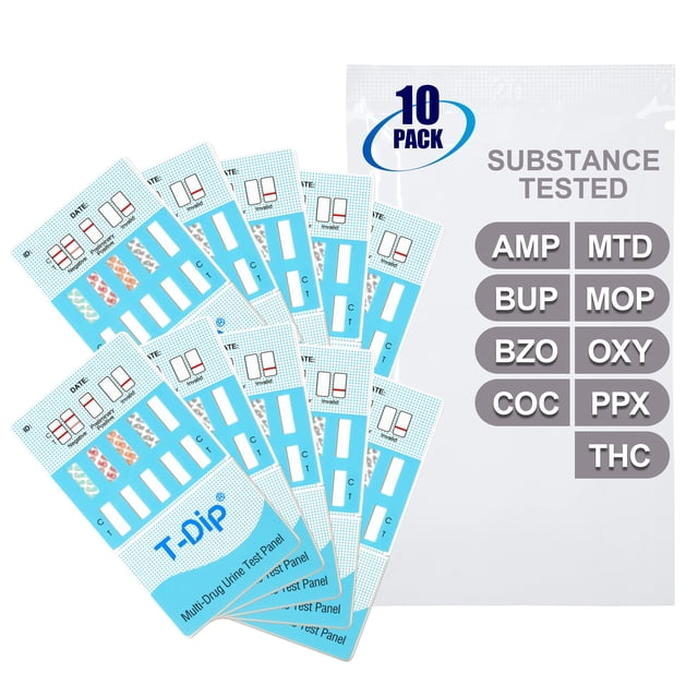 Mintegrity [10pk] - 9-Panel Dip Card Instant Urine Drug Test - (AMP/BUP ...