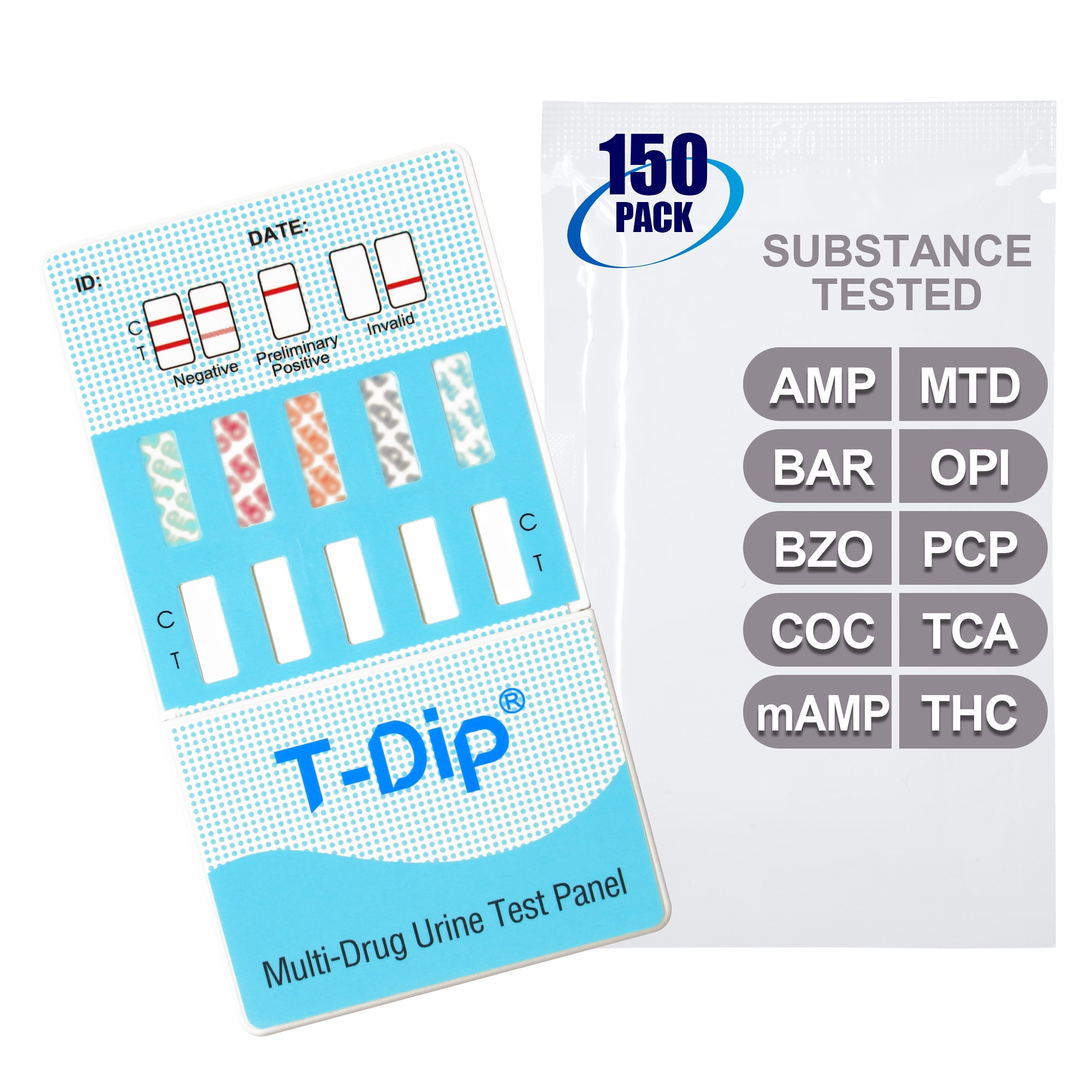 Mintegrity [150pk] - 10-Panel Dip Card Instant Urine Drug Test - (AMP ...