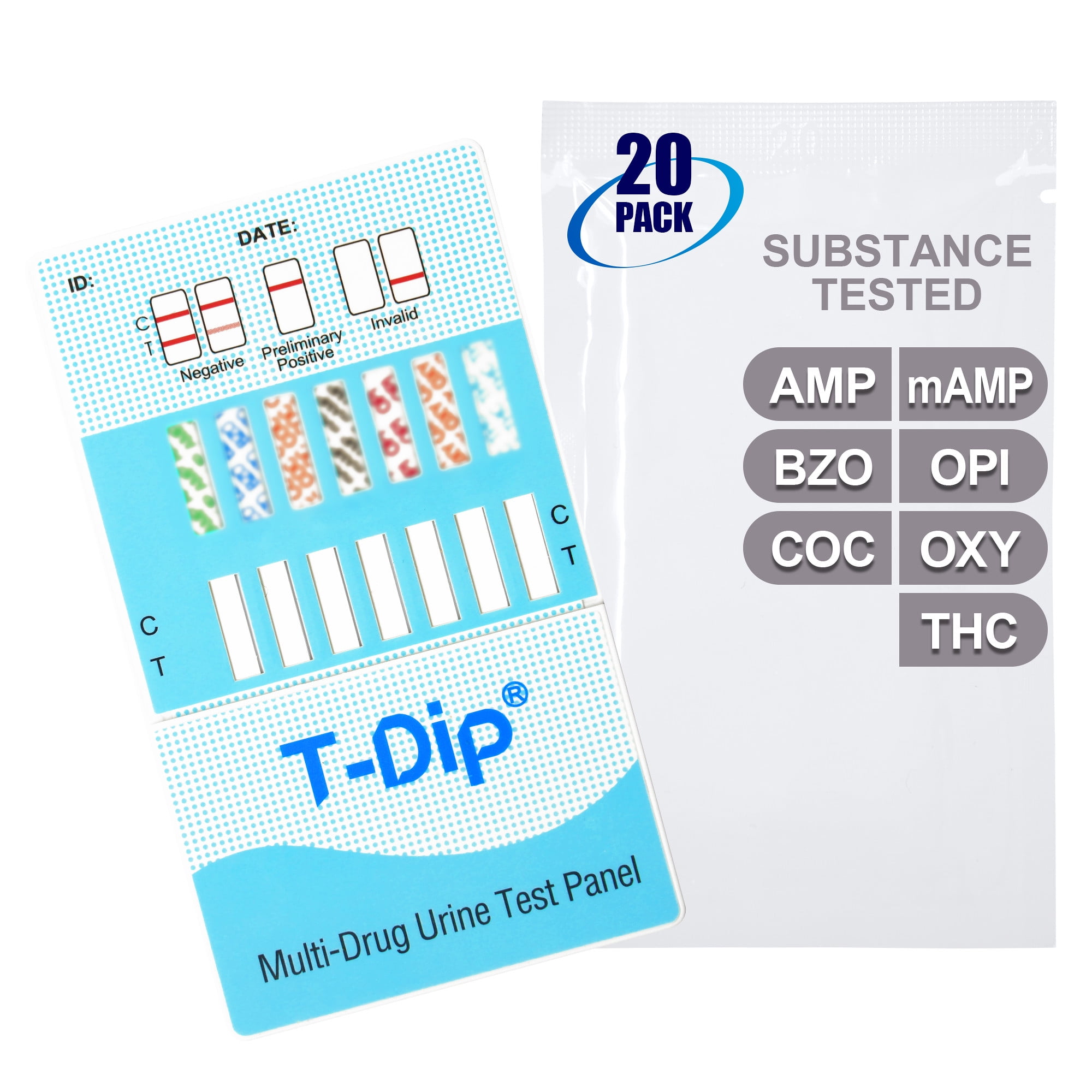Mintegrity [20pk] - 7-Panel Dip Card Instant Urine Drug Test - (AMP/BZO ...