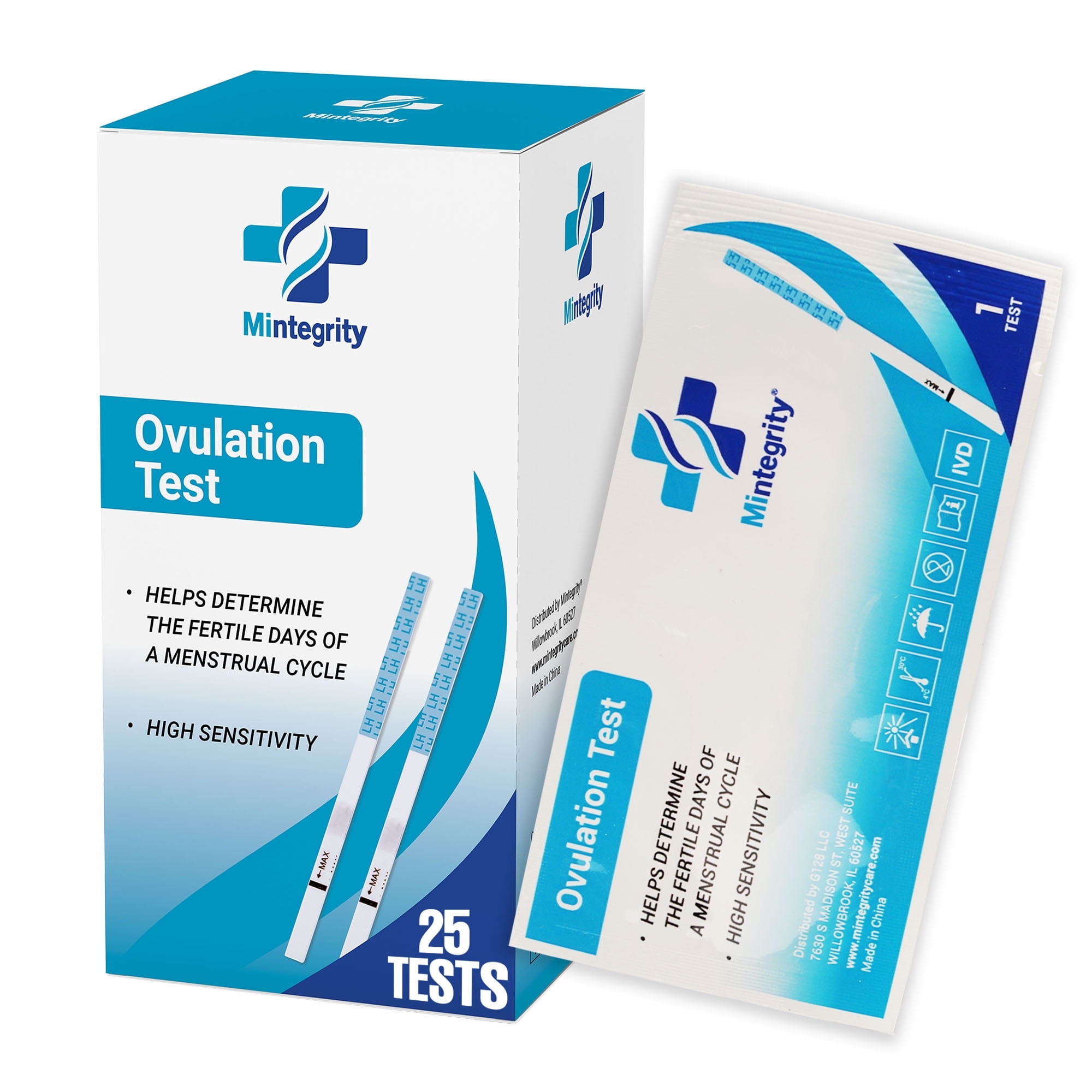 Mintegrity Advanced Fertility LH Ovulation Test Strips Kit - 25 Pack ...