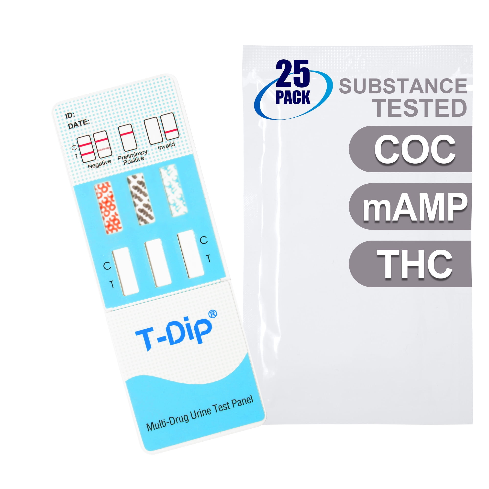 Mintegrity [25pk] - 3-Panel Dip Card Instant Urine Drug Test - (COC ...