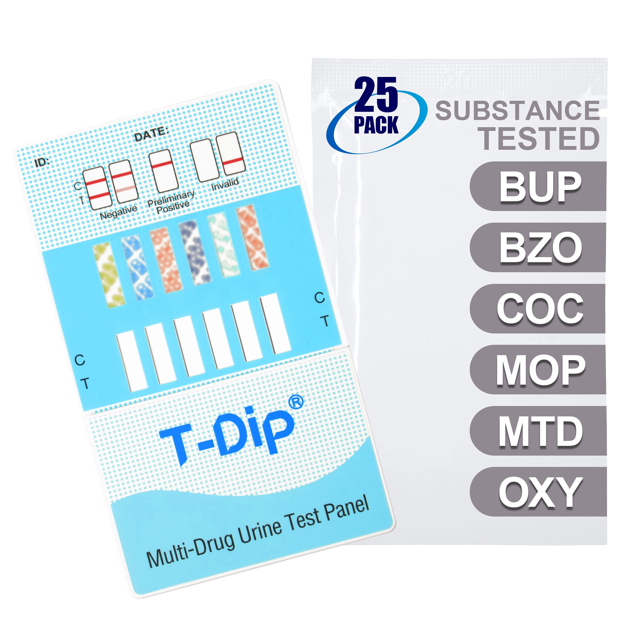 Mintegrity [25pk] - 6-Panel Dip Card Instant Urine Drug Test - (BUP/BZO ...
