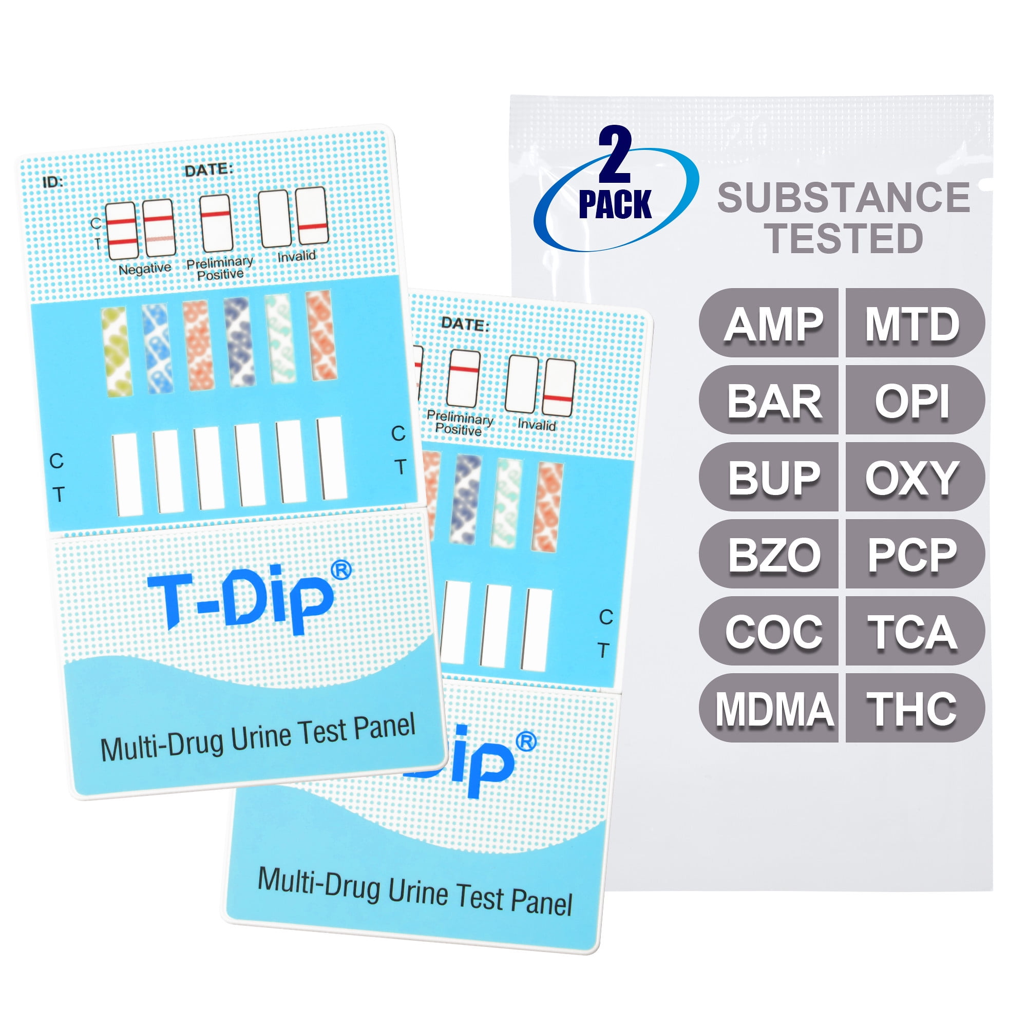 Mintegrity [2pk] - 12-Panel Dip Card Instant Urine Drug Test - (AMP/BAR ...