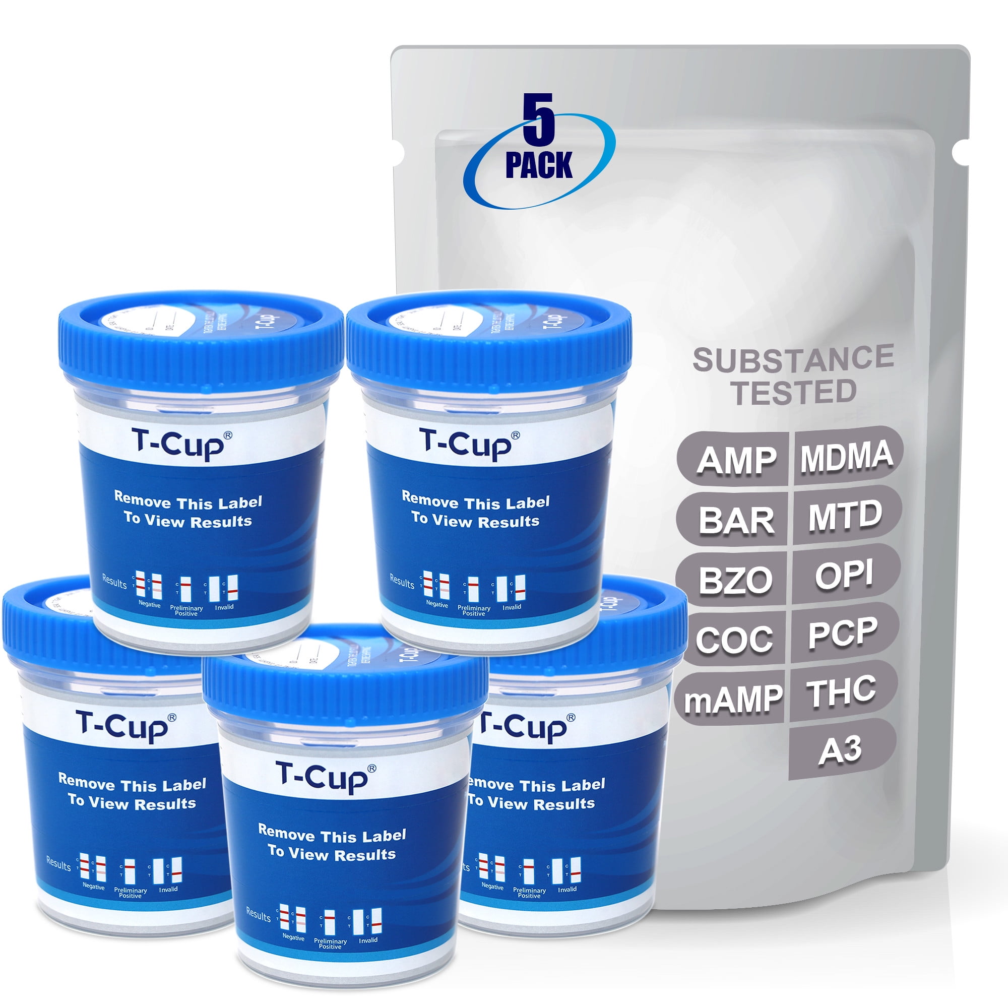 Mintegrity [5pk] - 10-Panel T-Cup Instant Urine Drug Test - (AMP/BAR ...