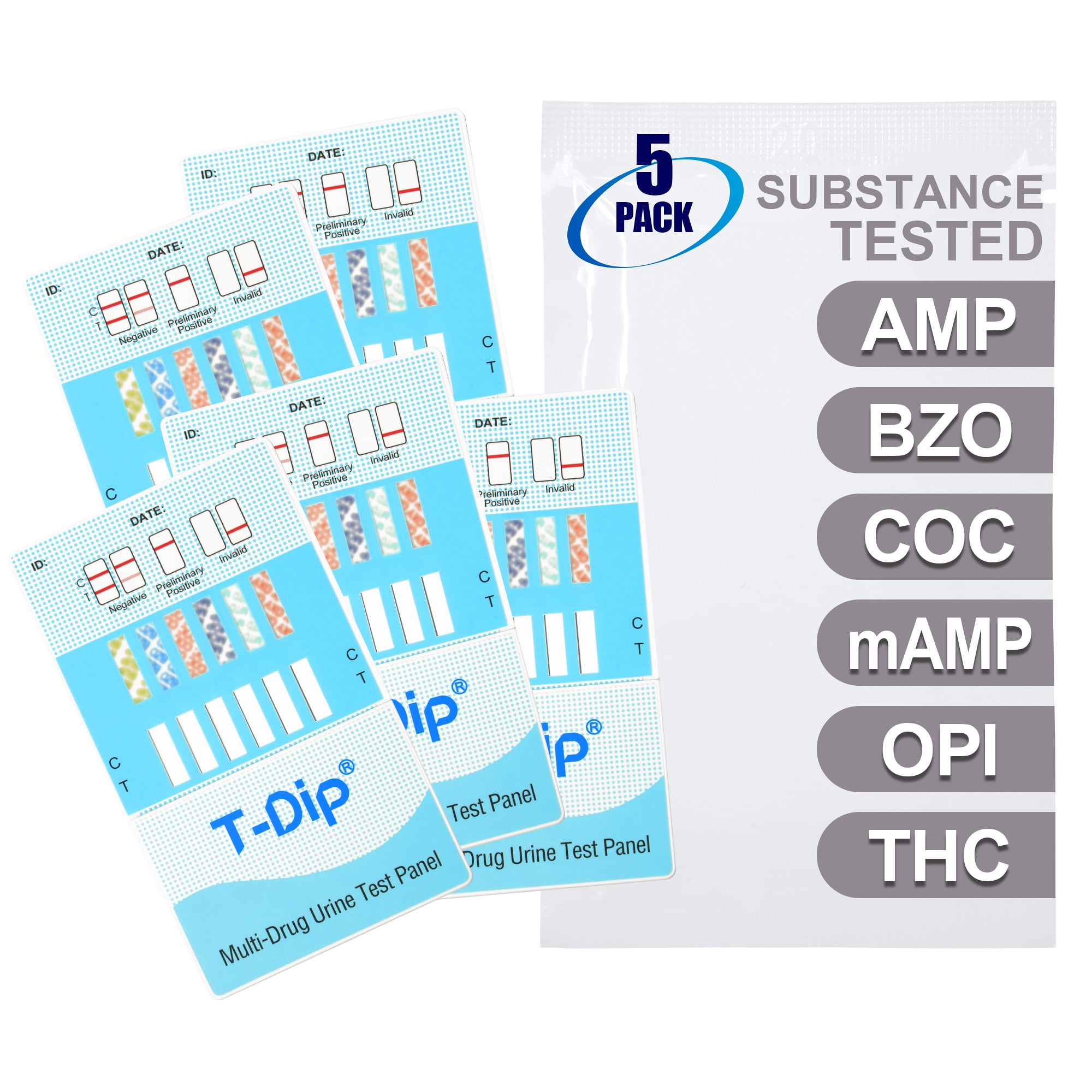 Mintegrity [5pk] - 6-Panel Dip Card Instant Urine Drug Test #MT-WDOA ...