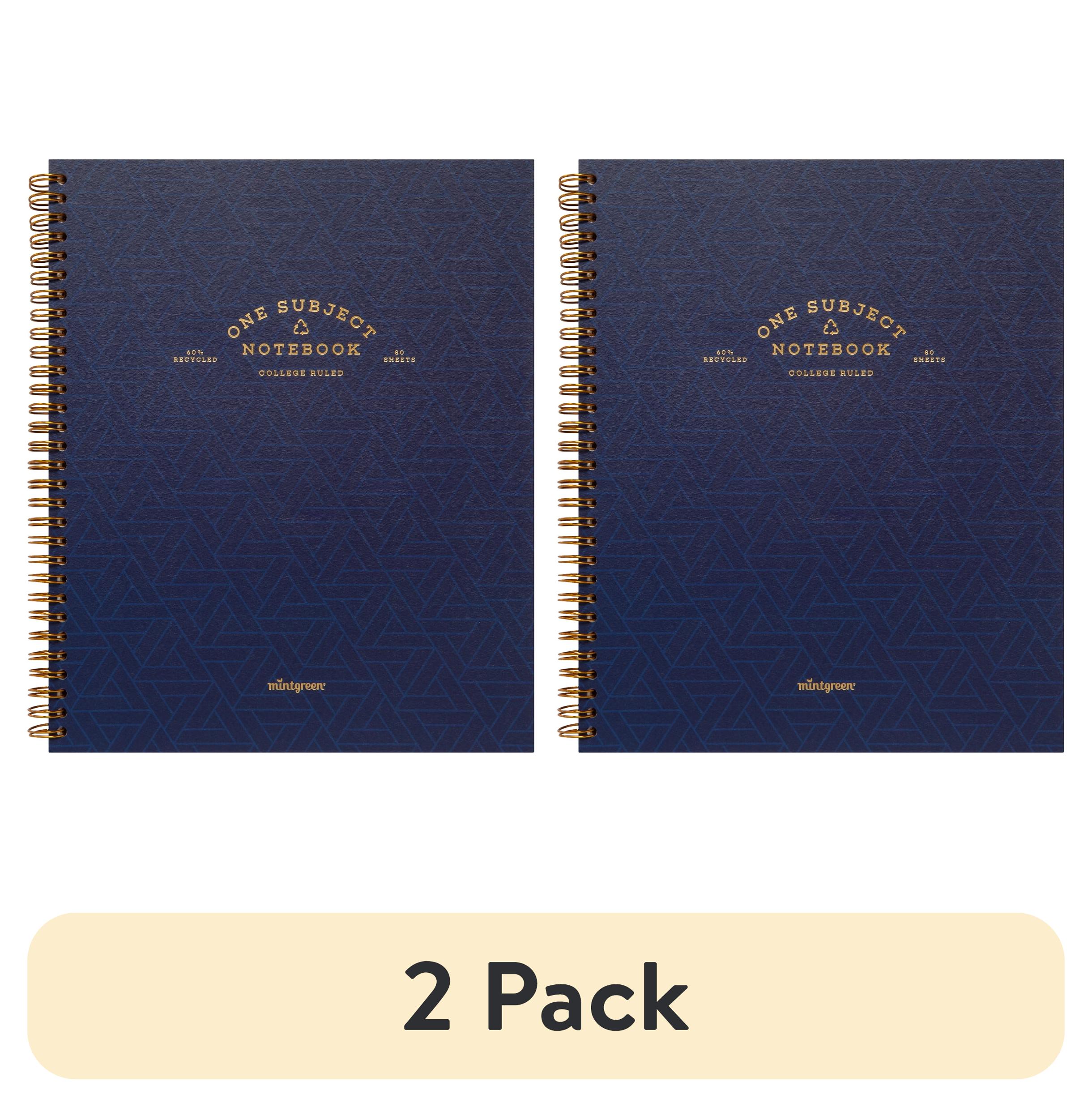 (2 pack) Mintgreen 1-Subject Notebook, 80 Sheets, College Ruled ...