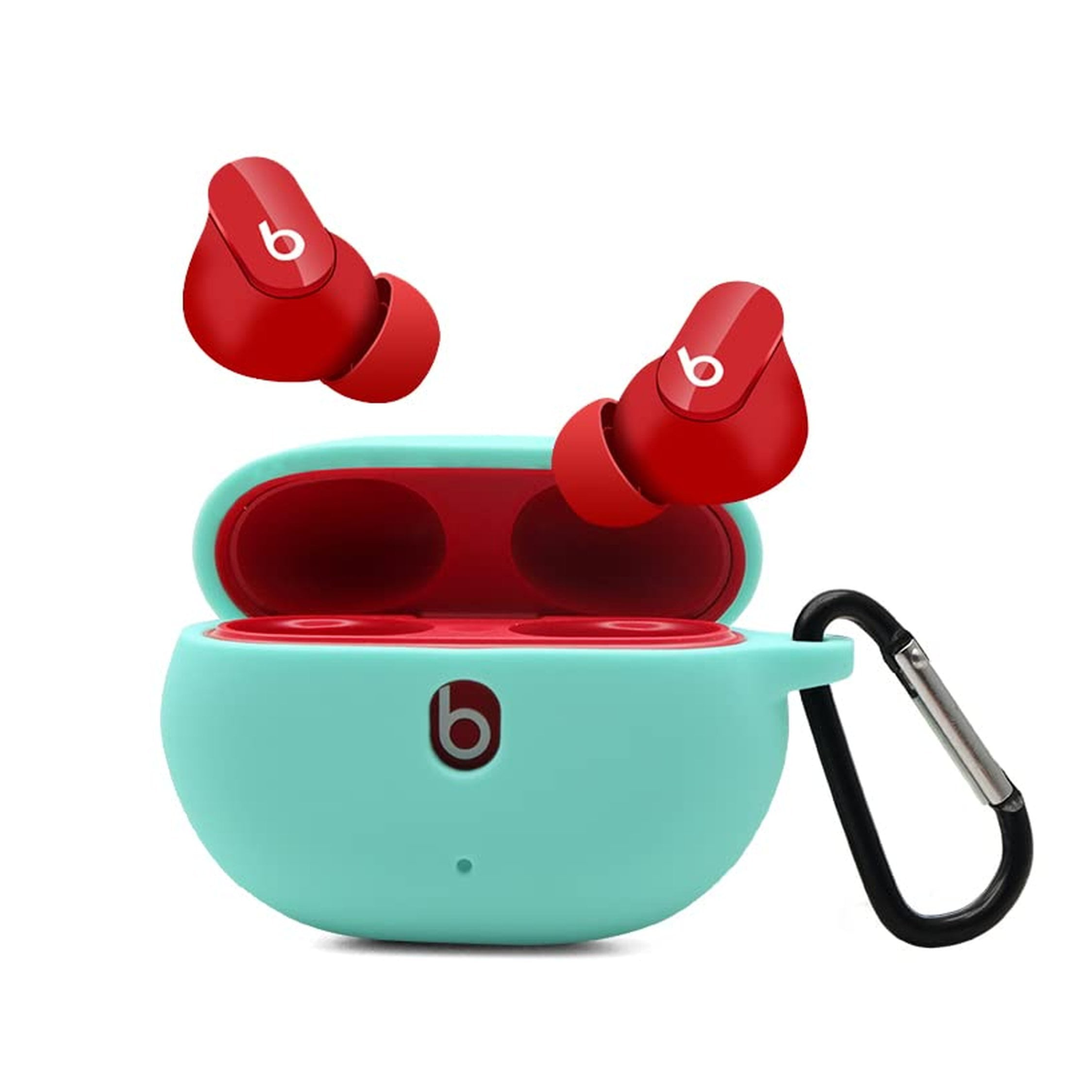 Mintgreen Shockproof Silicone Case for Beats Studio Buds with Keychain ...