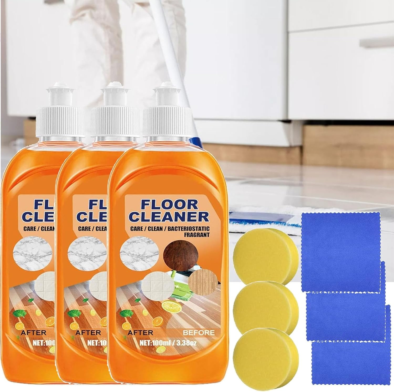 Mintimi Floor Cleaner, Powerful Decontamination Floor Cleaner, Multipurpose Orange Floor Cleaner ...