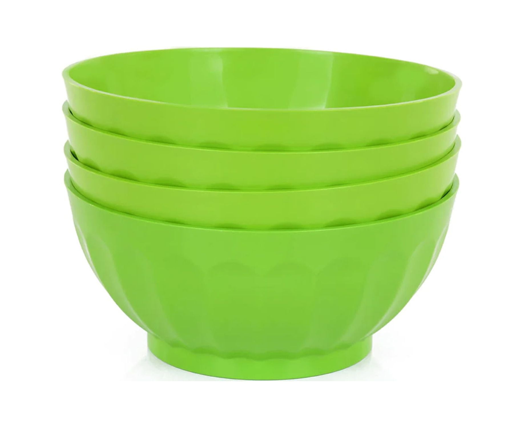 Mintra 1.8 L Unbreakable Plastic Tableware Bowl, Green, 4 Count ...