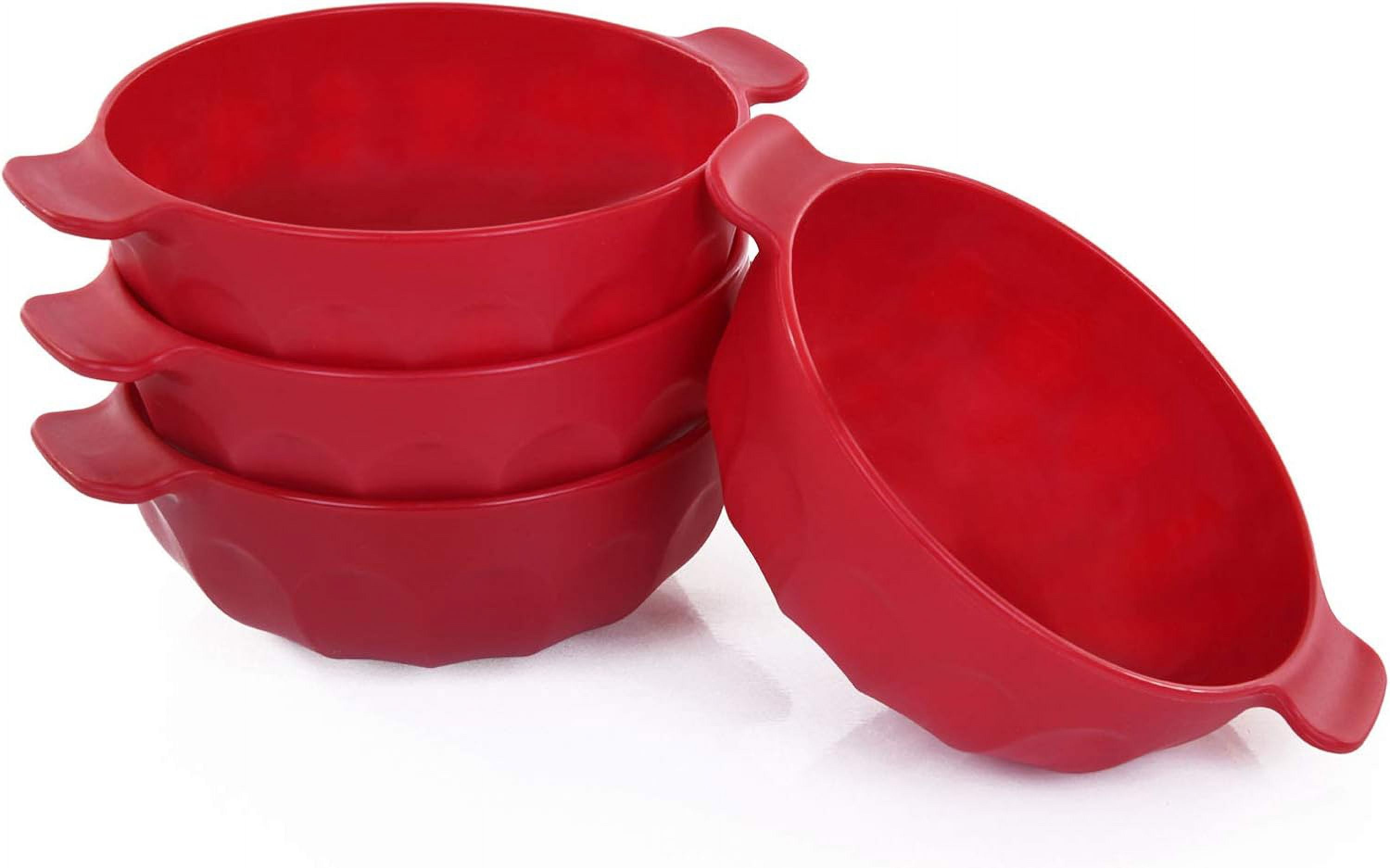 Mintra Colorful Unbreakable Plastic Bowl 4pk - (Small with Handles ...