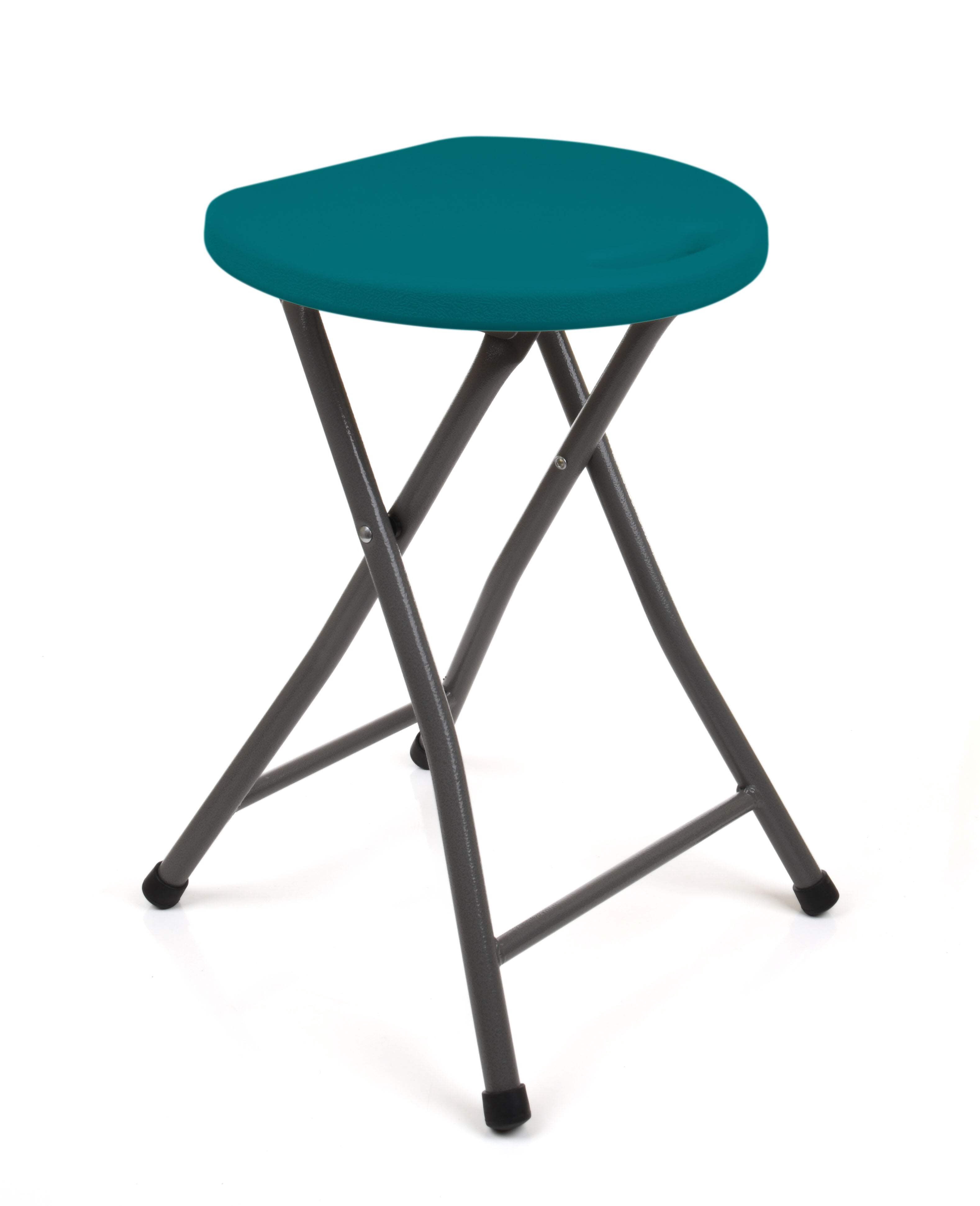Mintra Folding Stools - 18.5in Height, Metal, Heavy Duty, Lightweight ...