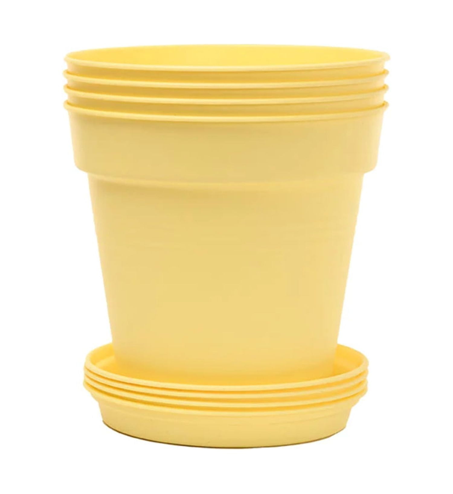 Mintra Garden - 11cm Round Garden Pots 4pk - (11cm Diameter - 4.3inD x ...