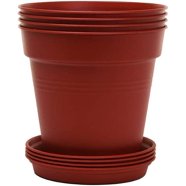 Large Terracotta Red Concrete Planter Pot - Walmart.com