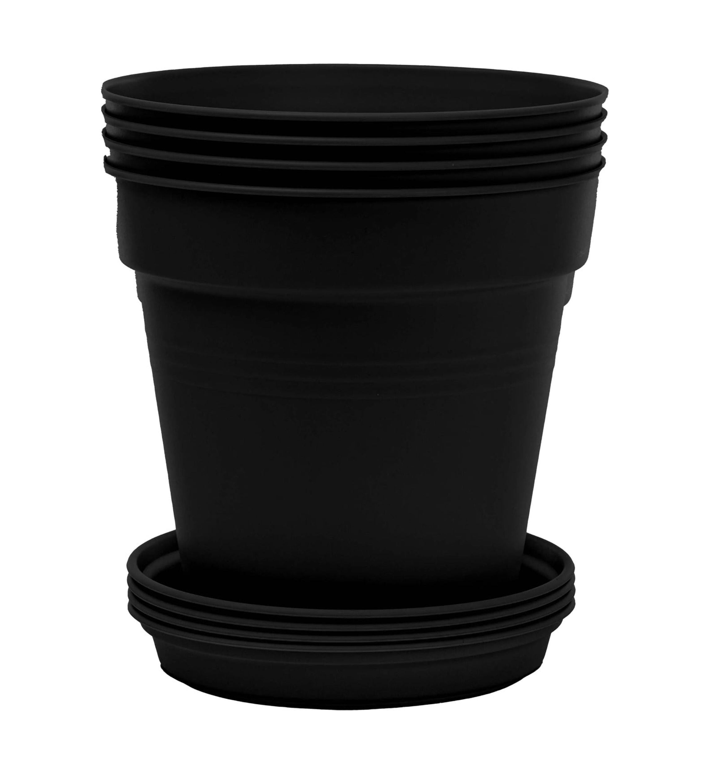 Mintra Garden - 13cm Round Garden Pots 4pk - (13cm Diameter - 5inW x 4 ...
